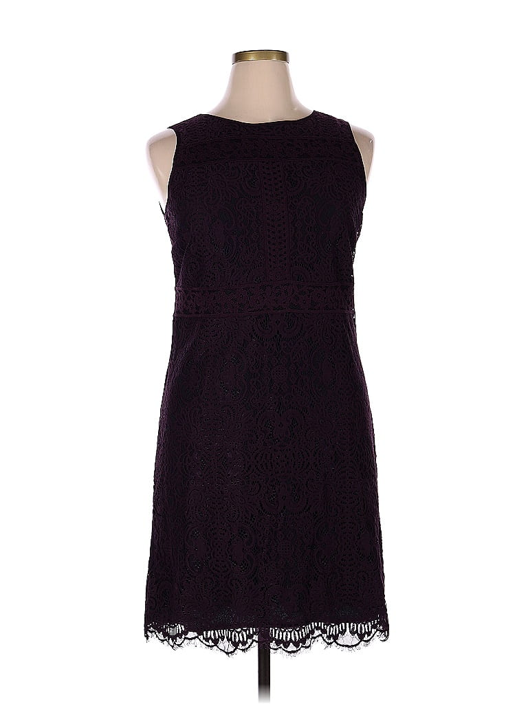 Ann Taylor Loft Outlet Solid Burgundy Casual Dress Size 14 56 Off