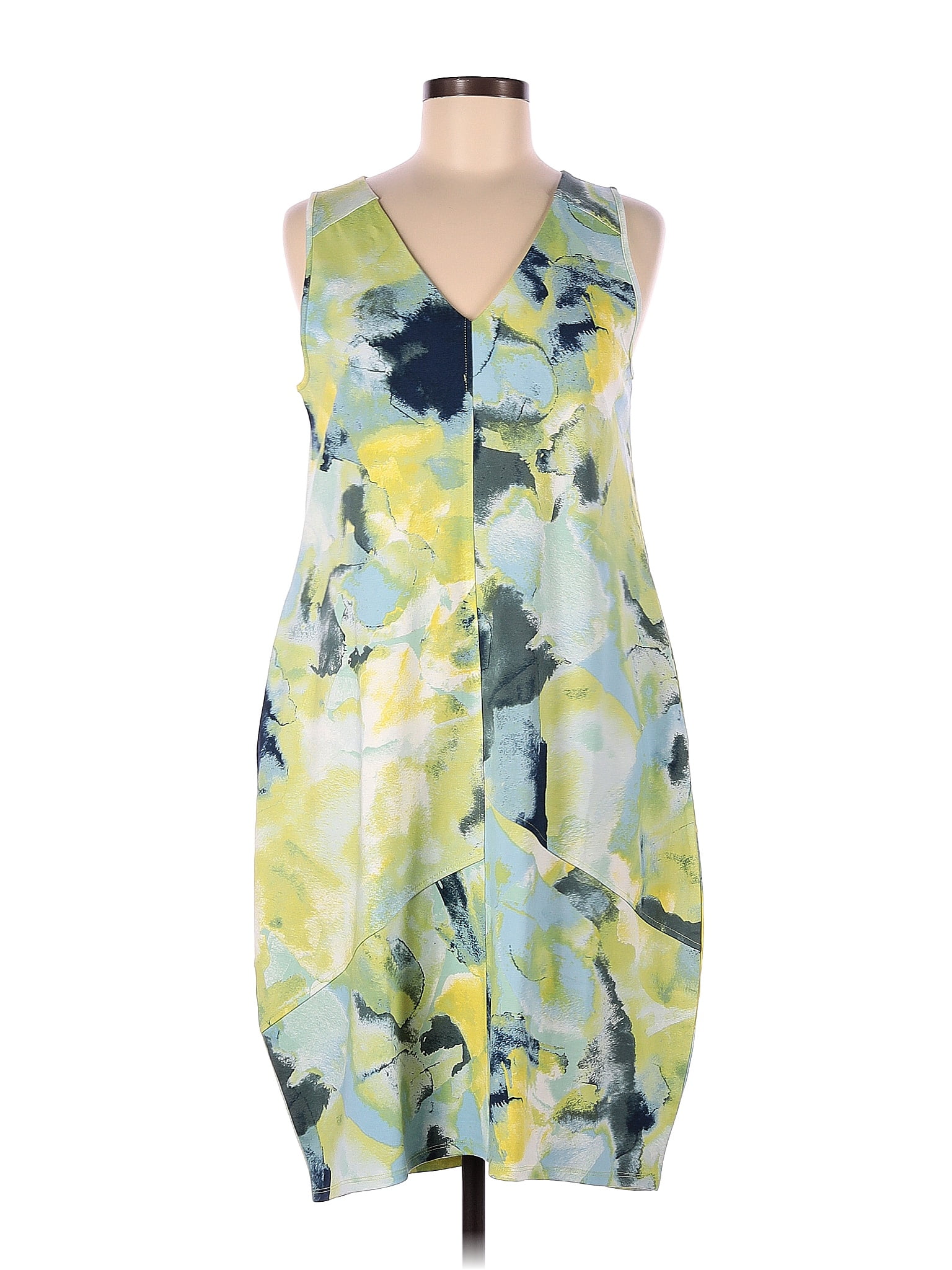 Marla Wynne Color Block Multi Color Green Casual Dress Size M - 70% off ...