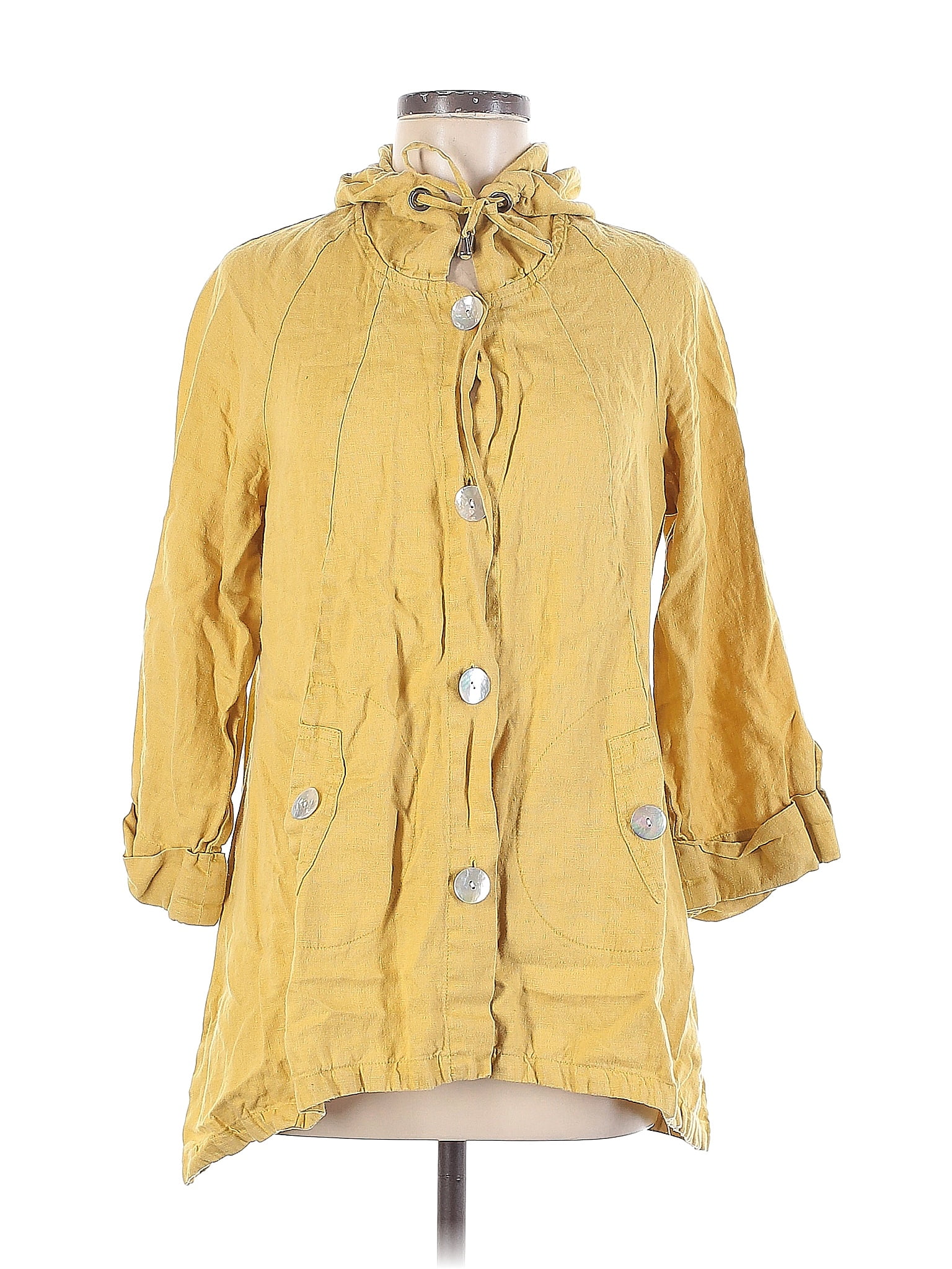 Jones New York 100% Linen Yellow Jacket Size M - 75% off | thredUP