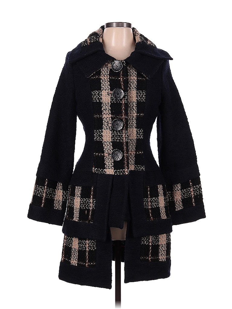 An Ren New York 100% Rayon Solid Black Coat Size M - 77% off | thredUP