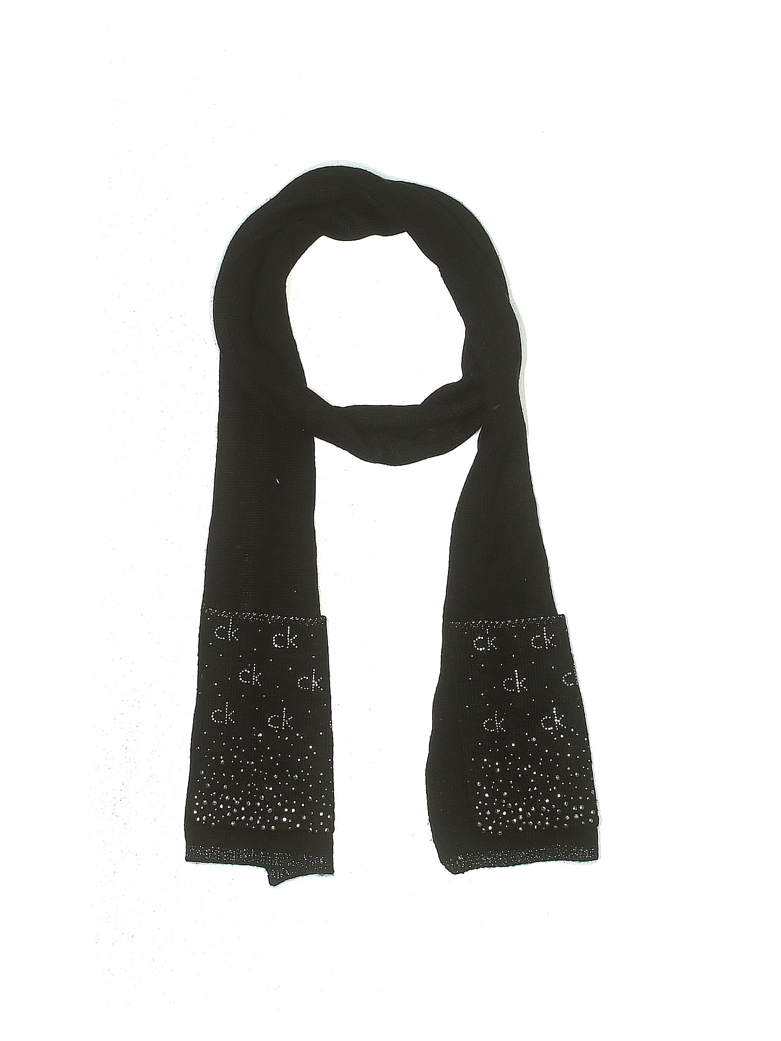 Calvin Klein 100% Acrylic Solid Black Scarf One Size - 70% off | thredUP