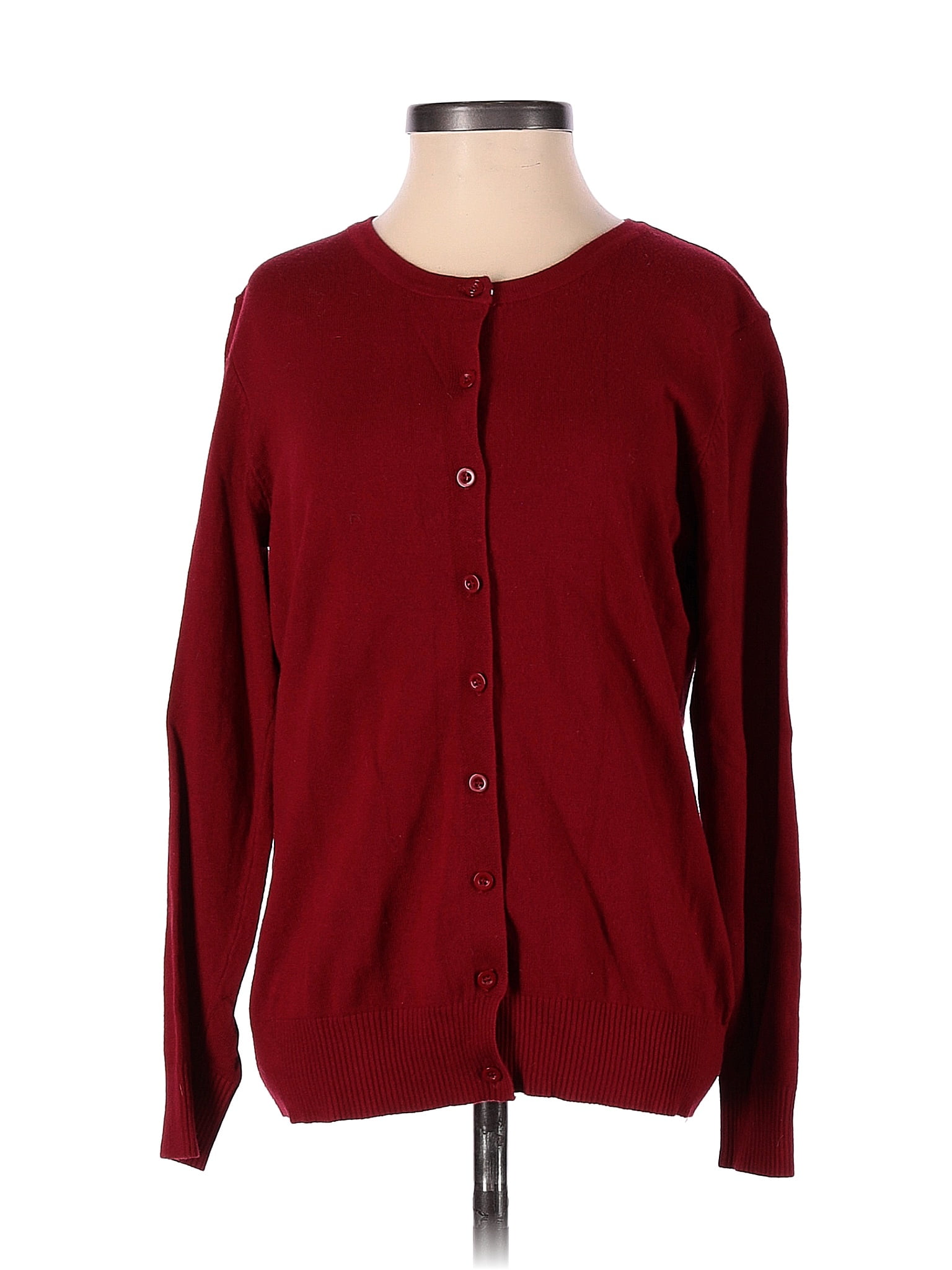 Cielo Color Block Solid Red Burgundy Cardigan Size S 78 Off Thredup