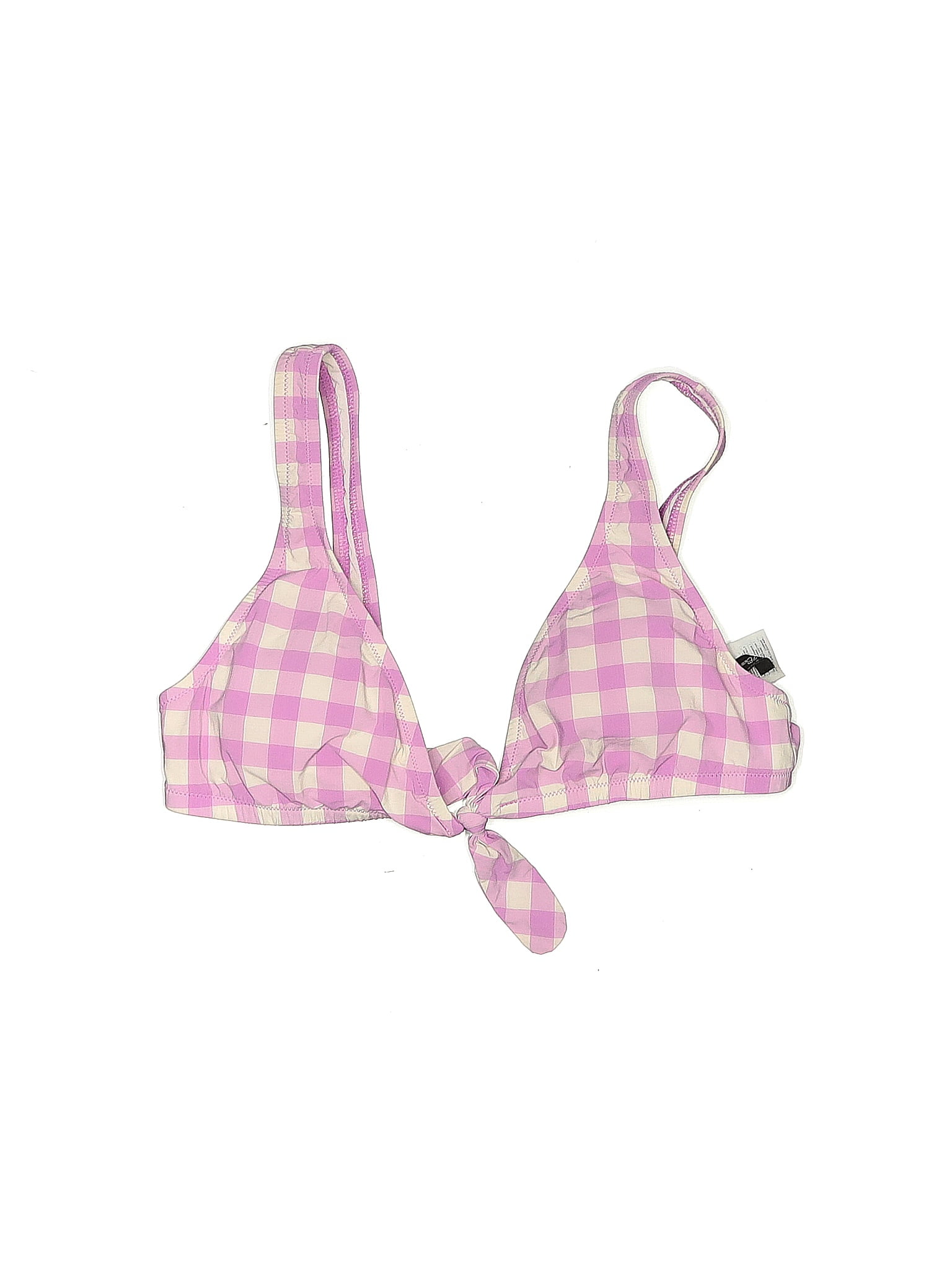 J.Crew Checkered-gingham Pink Swimsuit Top Size S - 68% off | ThredUp