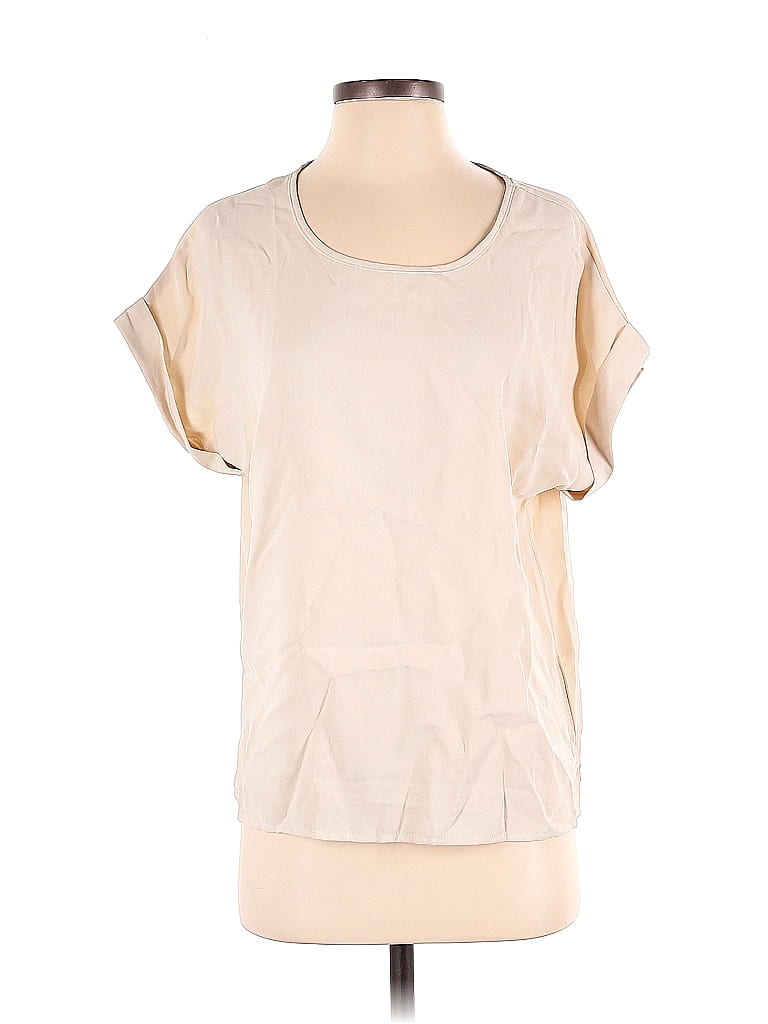 Shein 100% Polyester Tan Short Sleeve Top Size 6 - 43% off | ThredUp