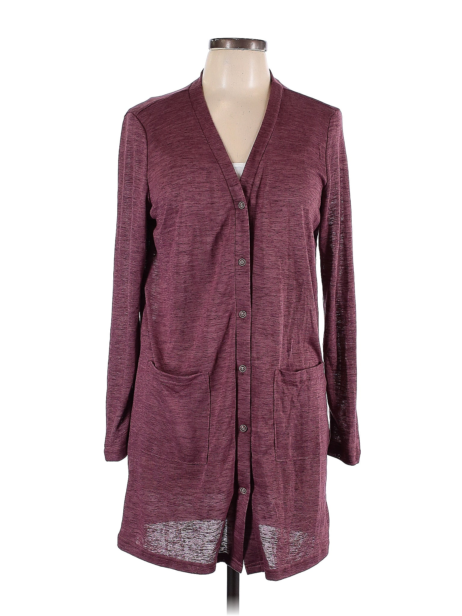 Merokeety Marled Maroon Burgundy Cardigan Size L 58 Off Thredup