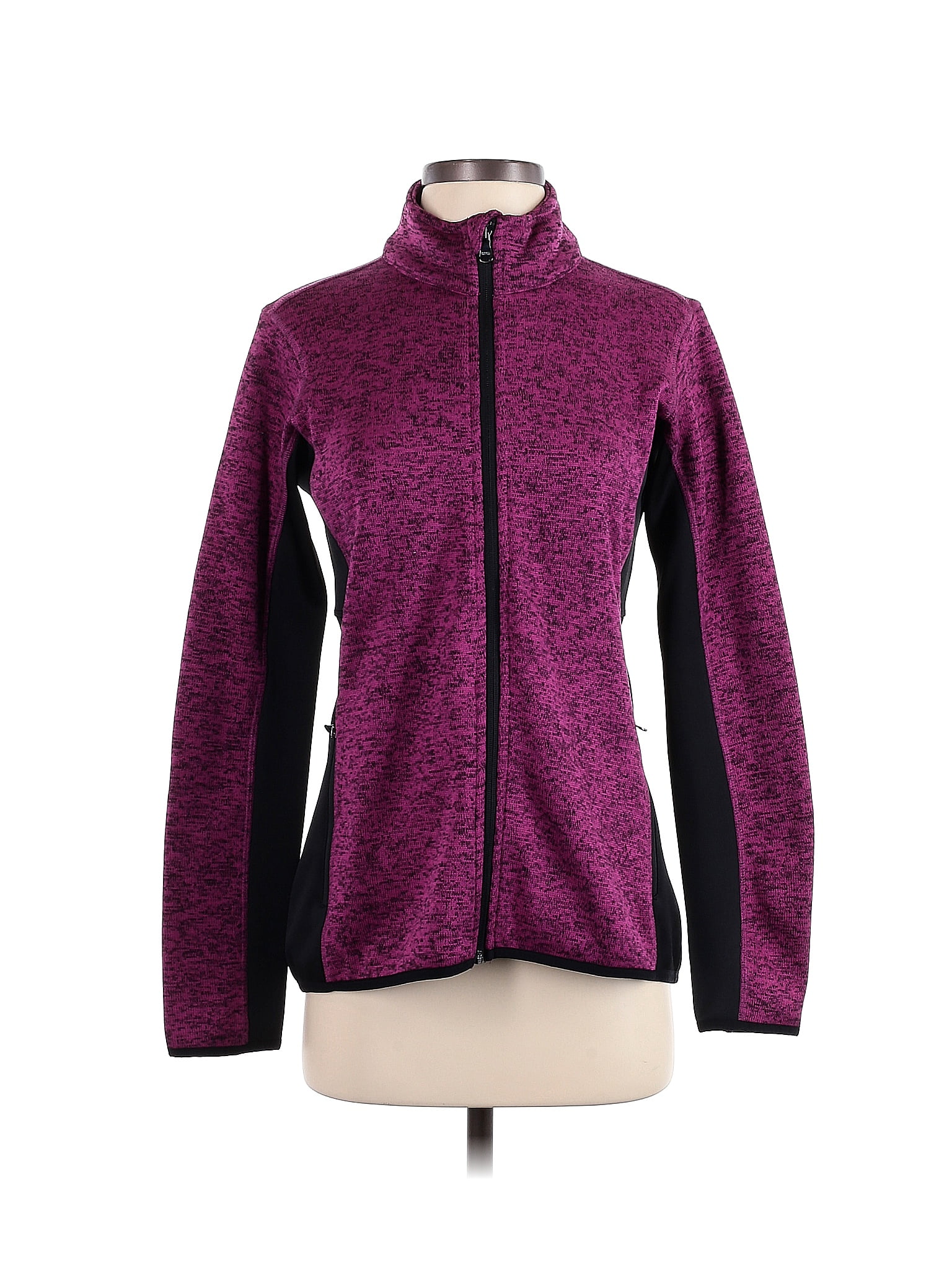 Marc New York Andrew Marc 100% Polyester Marled Purple Track Jacket ...