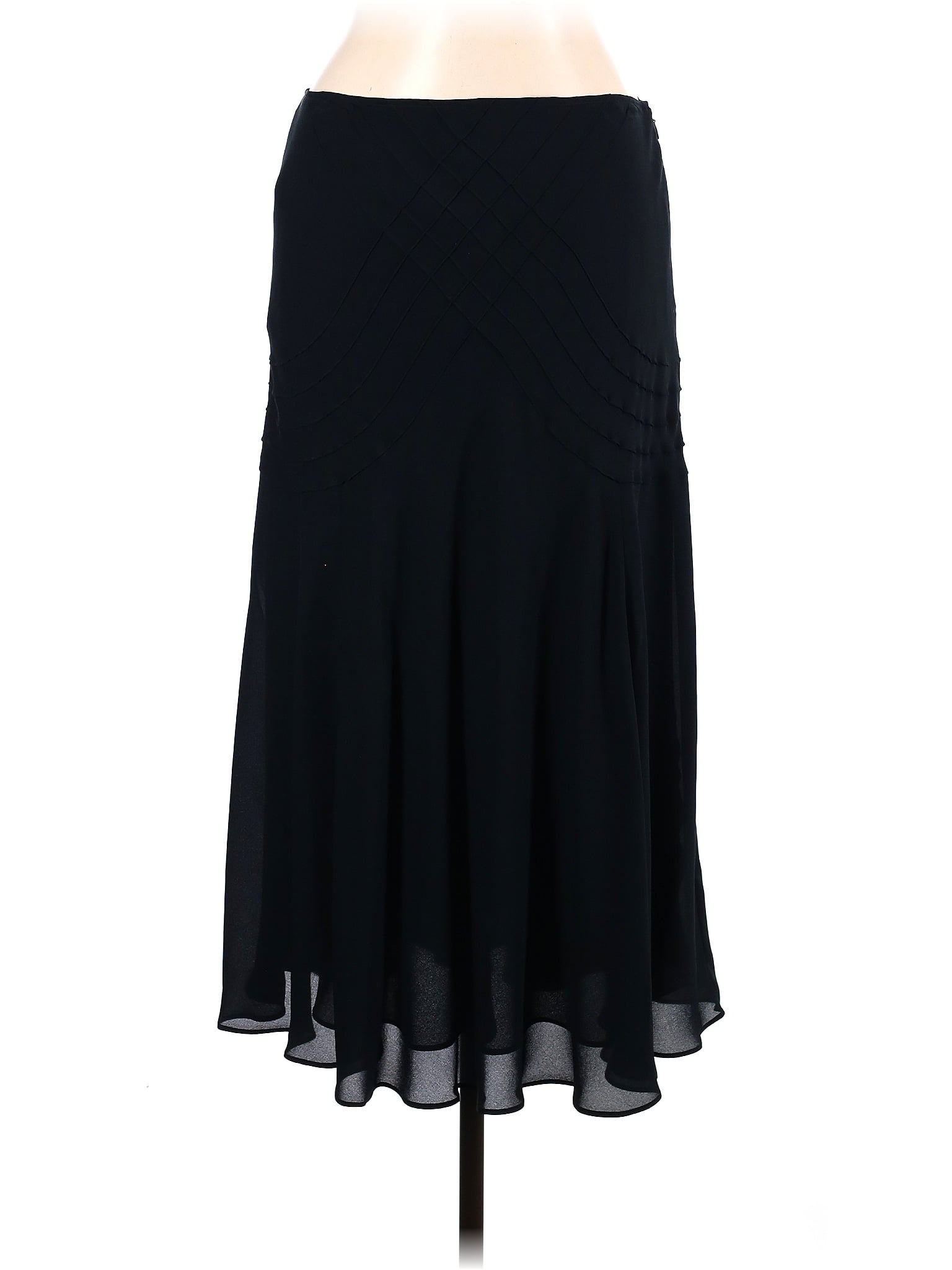 Jones New York 100% Silk Solid Black Silk Skirt Size 10 - 76% off | thredUP