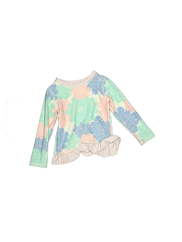 Ruffle Butts Floral Blue Rash Guard Size 2T - 0% off | thredUP