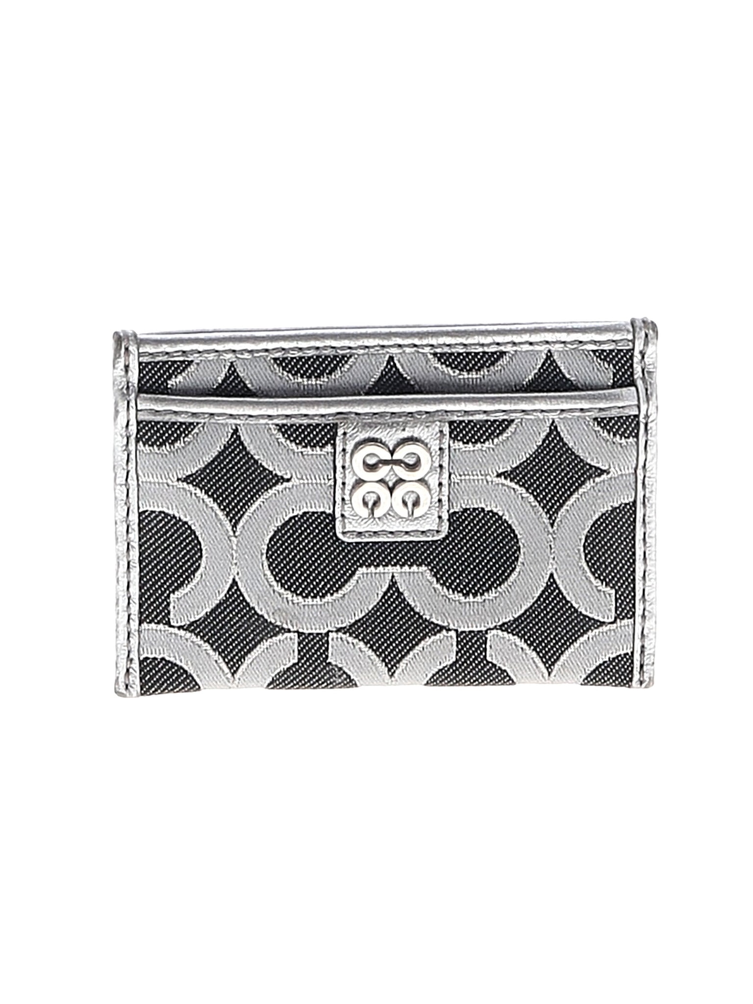 Coach 100% Canvas Multi Color Silver Card Holder One Size - 58% off ...