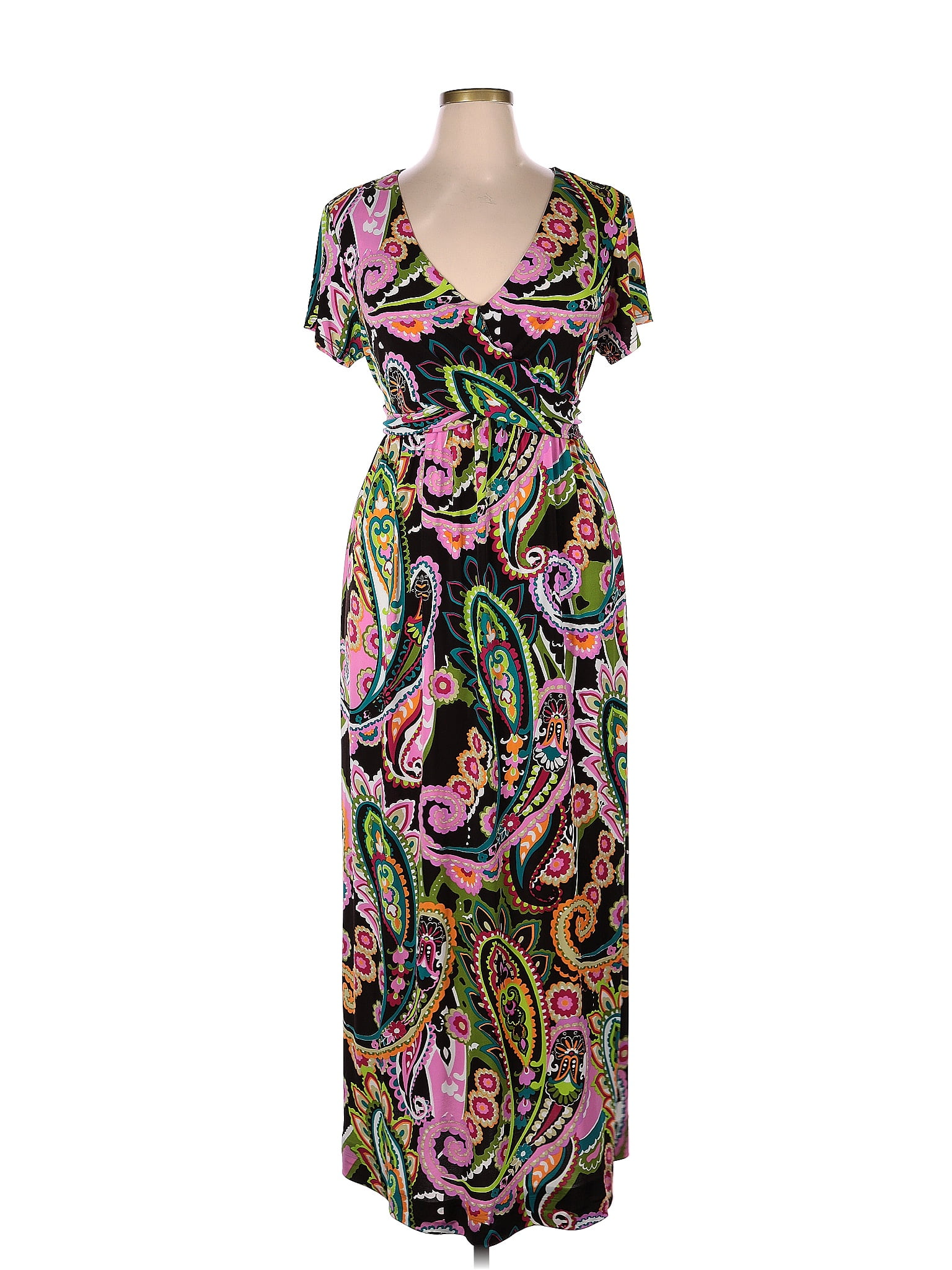 Agb Paisley Multi Color Pink Casual Dress Size 16 67 Off Thredup