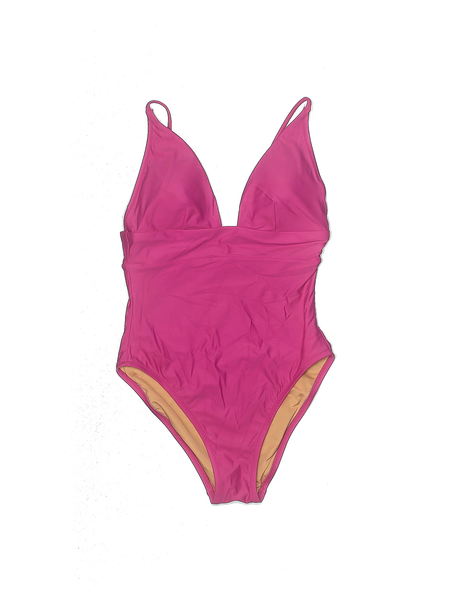 J Crew Solid Pink One Piece Swimsuit Size 6 70 Off Thredup