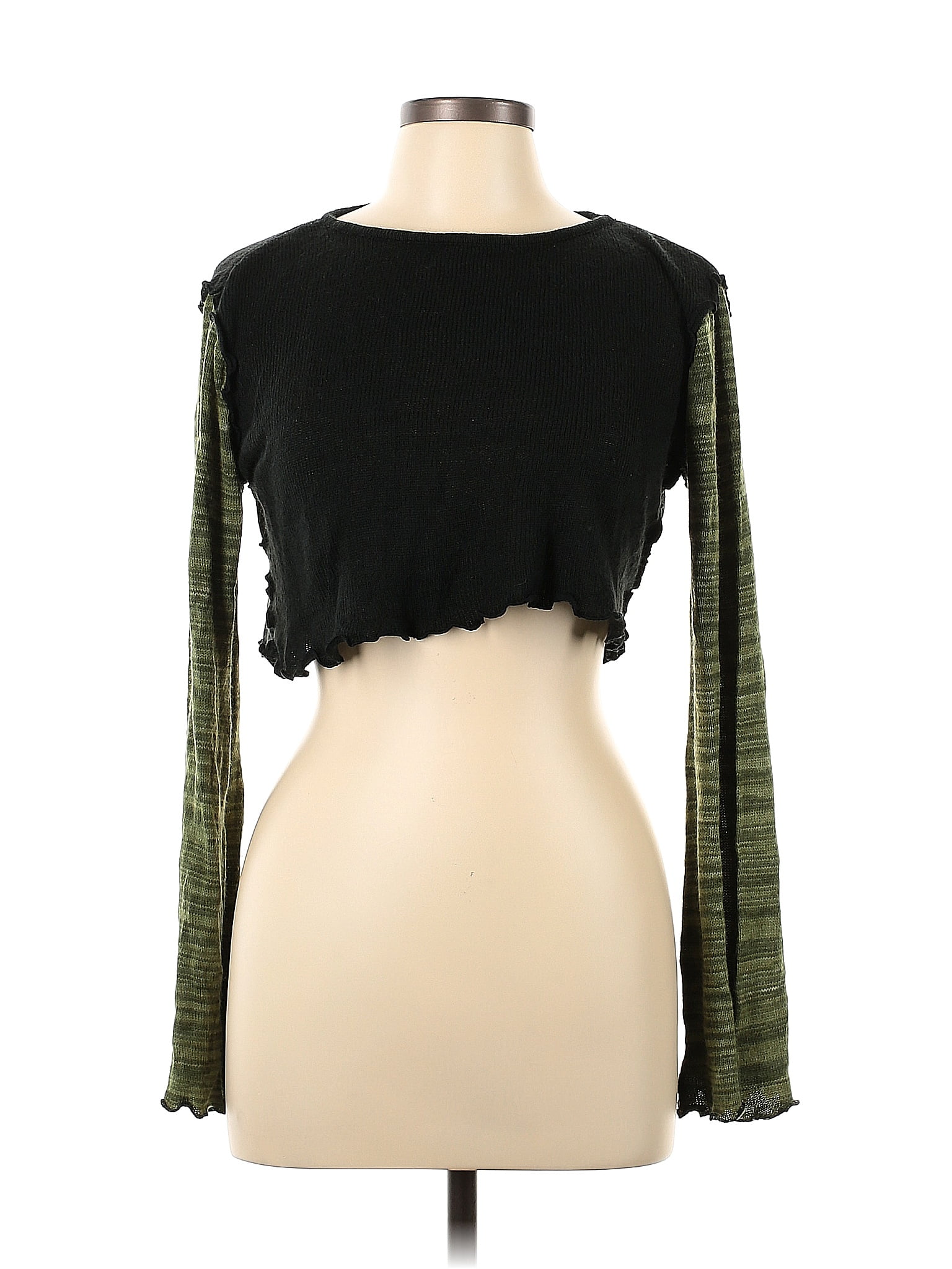 Le Lis 100% Acrylic Color Block Black Pullover Sweater Size L - 75% off ...