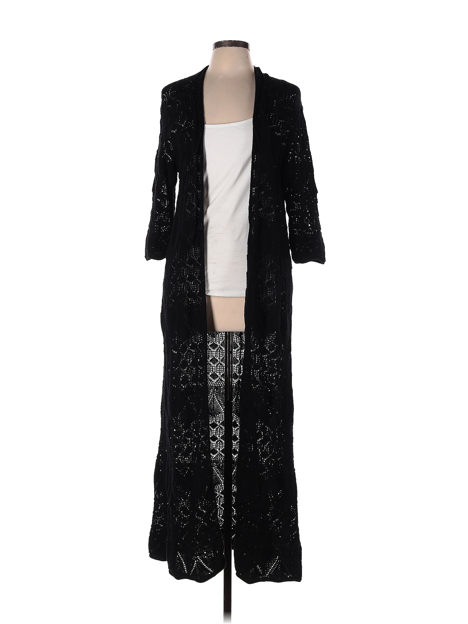 Johnny Was 100% Cotton Solid Black Kimono Size L - 74% off | thredUP