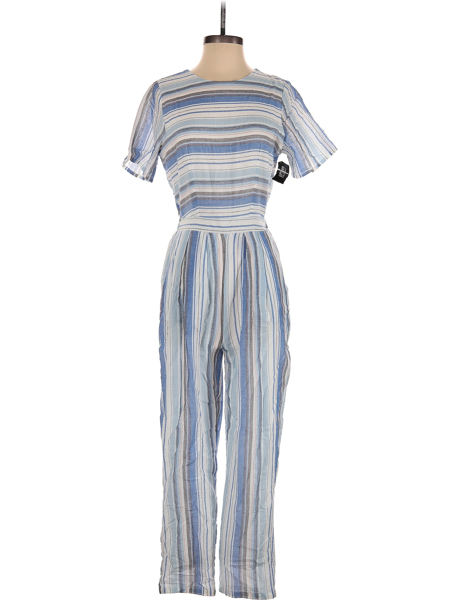 Polagram 100% Cotton Stripes Multi Color Blue Jumpsuit Size S - 52% off ...