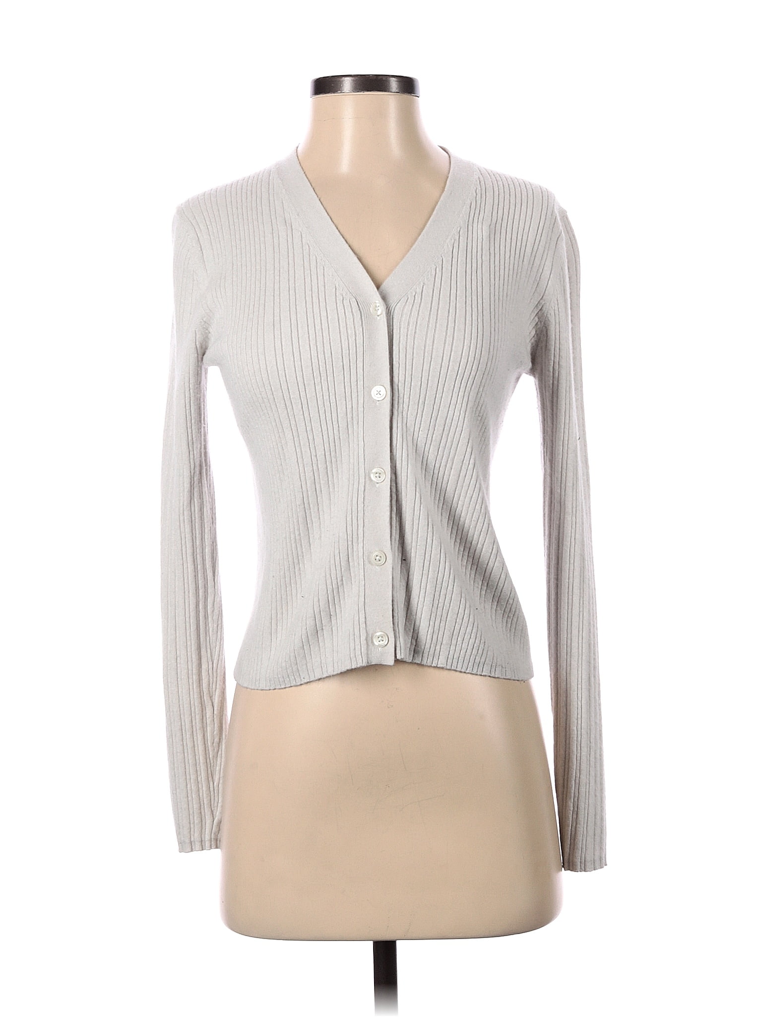 Banana Republic Color Block Solid Gray Silver Cardigan Size S - 71% off ...