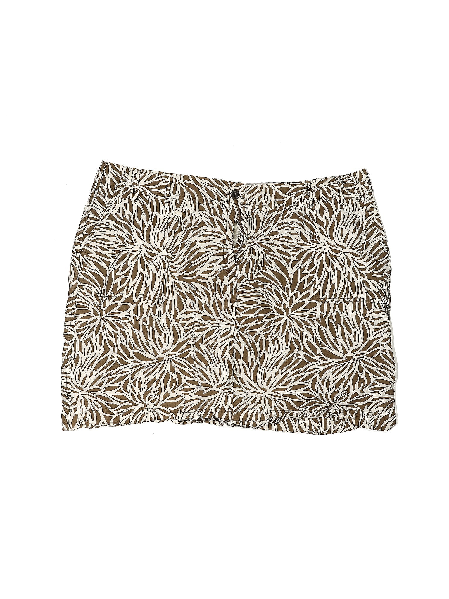 Landa Curve By Dora Landa 100% Cotton Multi Color Brown Casual Skirt ...