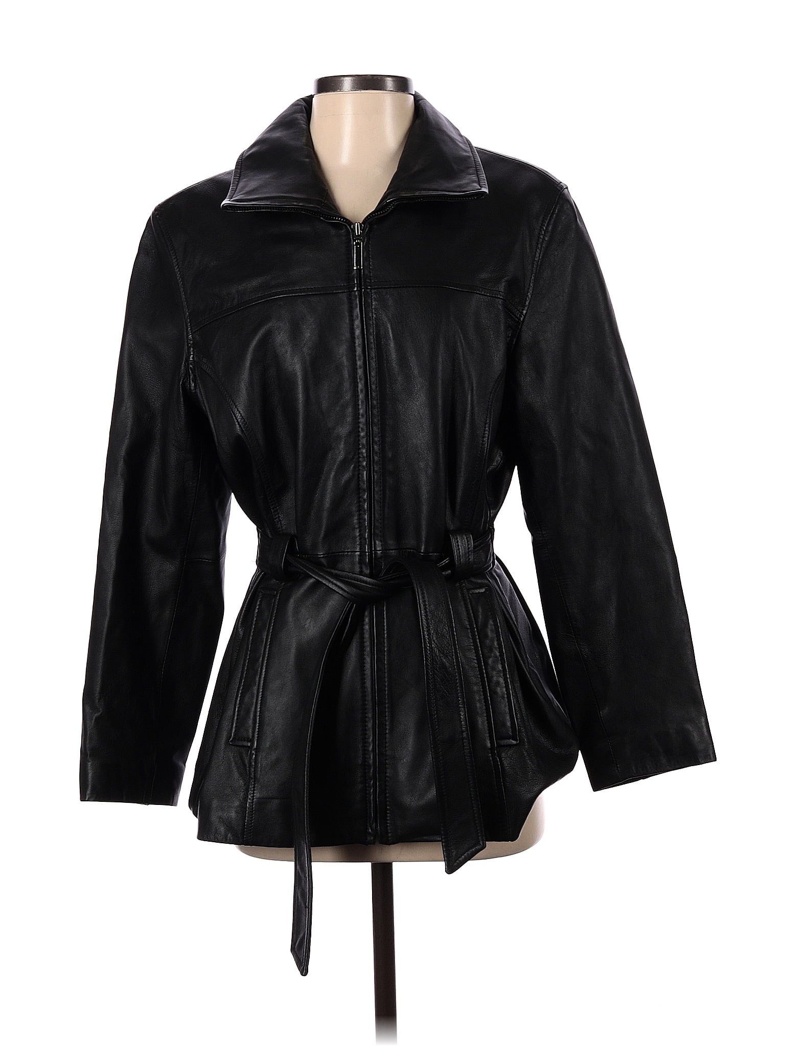 JLC New York 100% Leather Solid Black Leather Jacket Size S - 64% off ...