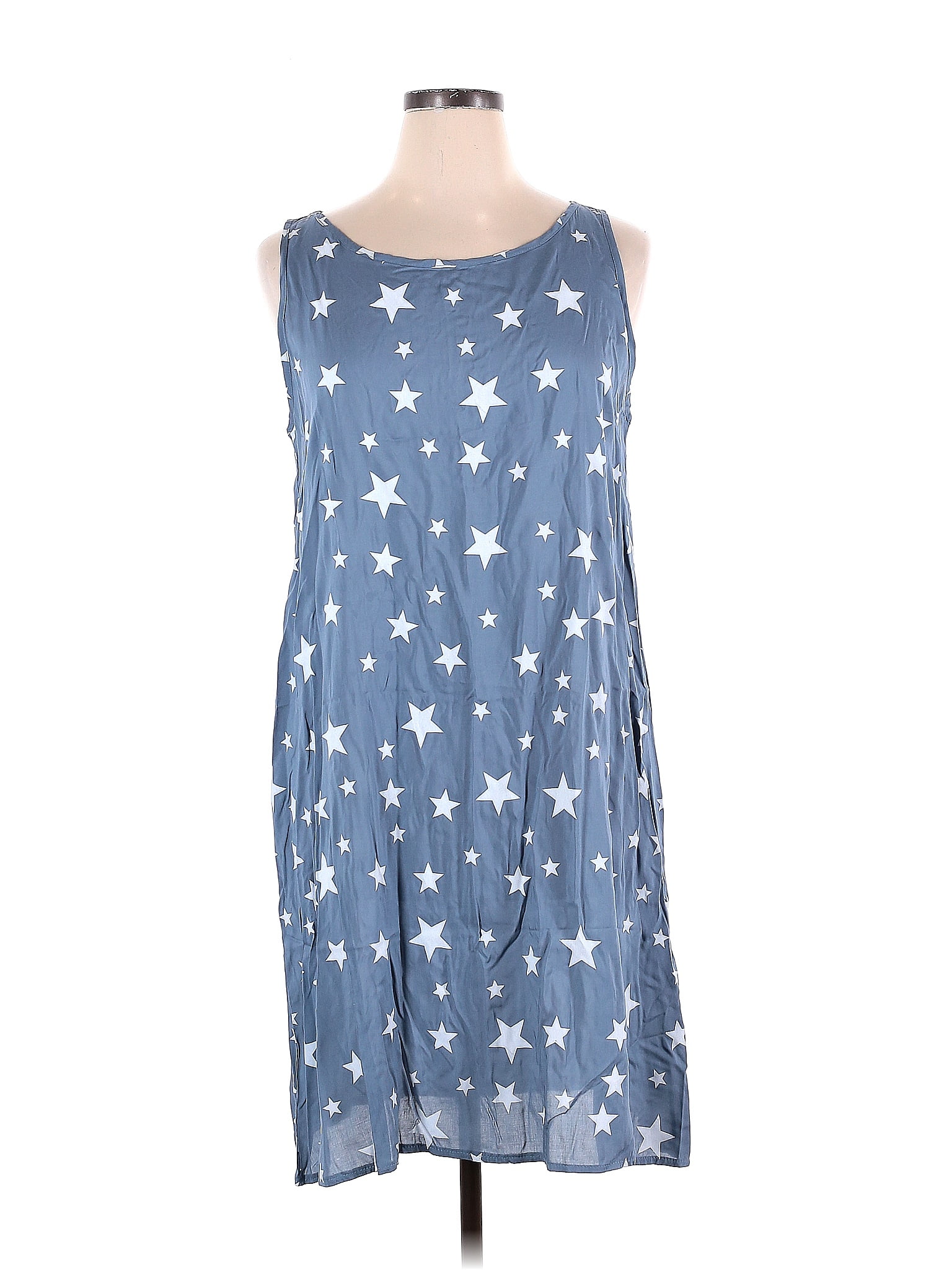 Misslook Stars Blue Casual Dress Size XL - 68% off | thredUP