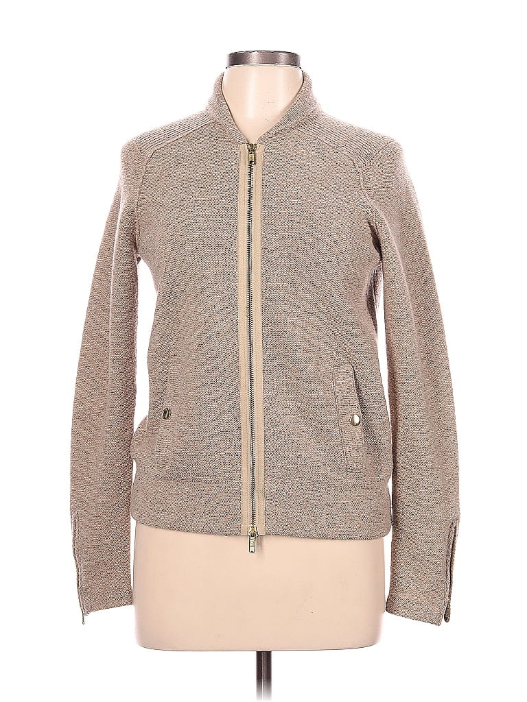 J.Crew Color Block Solid Tan Cardigan Size ESTIMATE - 75% off | thredUP