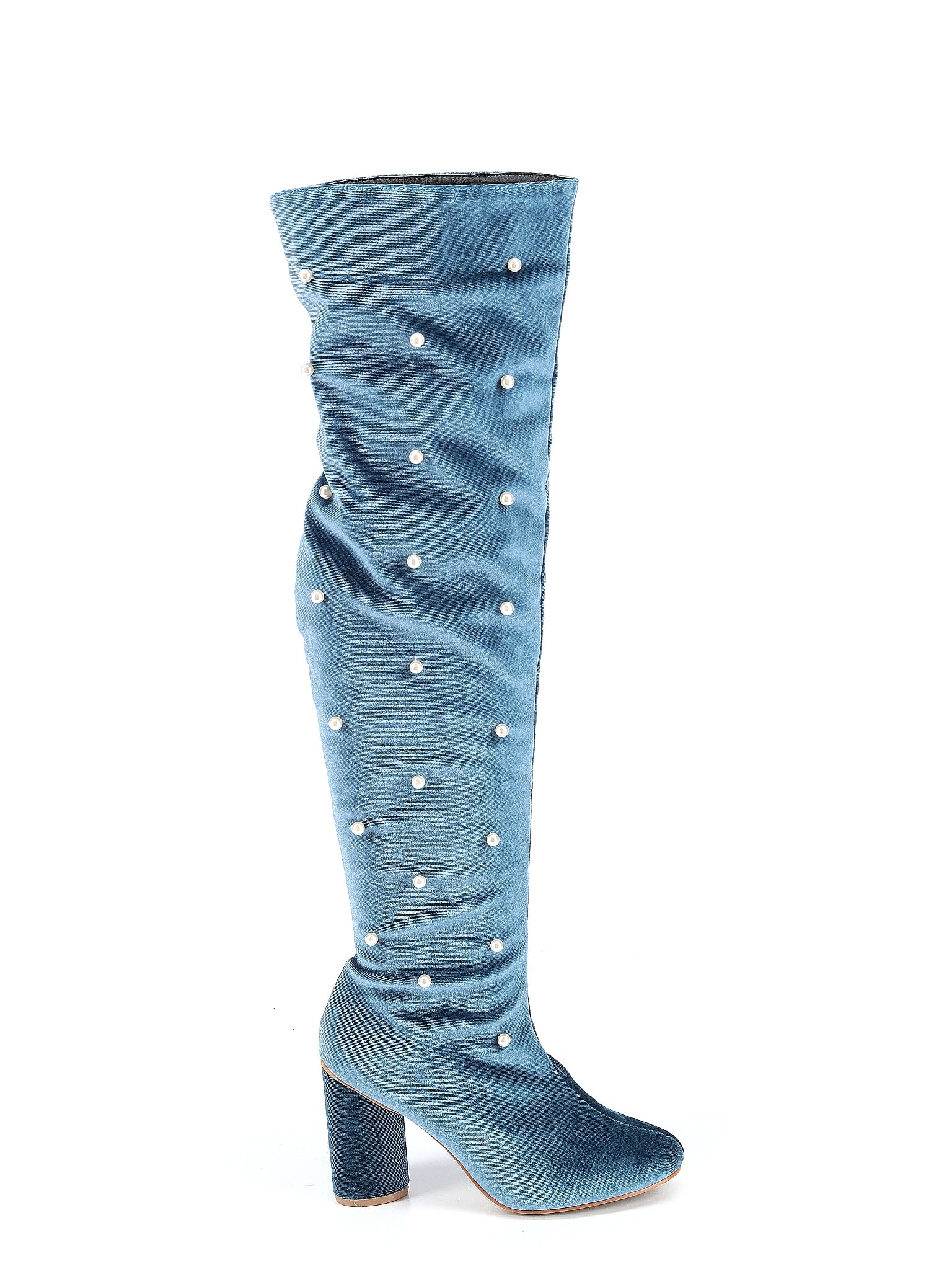 Yoki Blue Boots Size 7 1/2 - 53% off | thredUP
