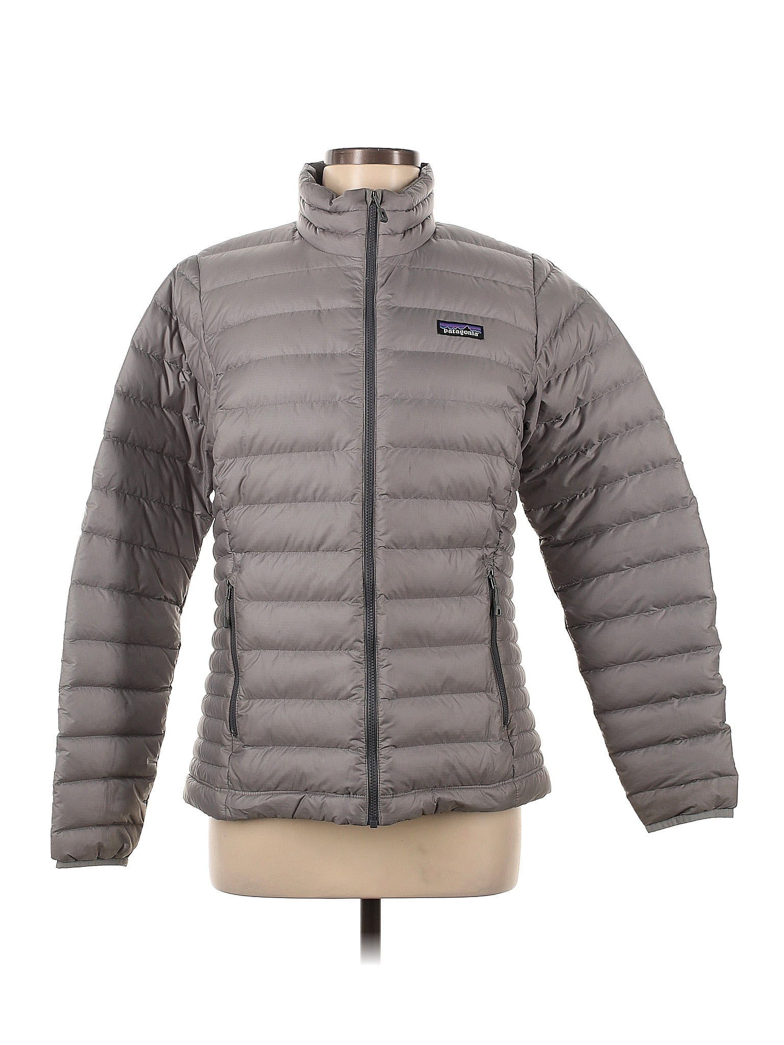 Patagonia 100% Polyester Solid Gray Snow Jacket Size M - 58% off | thredUP