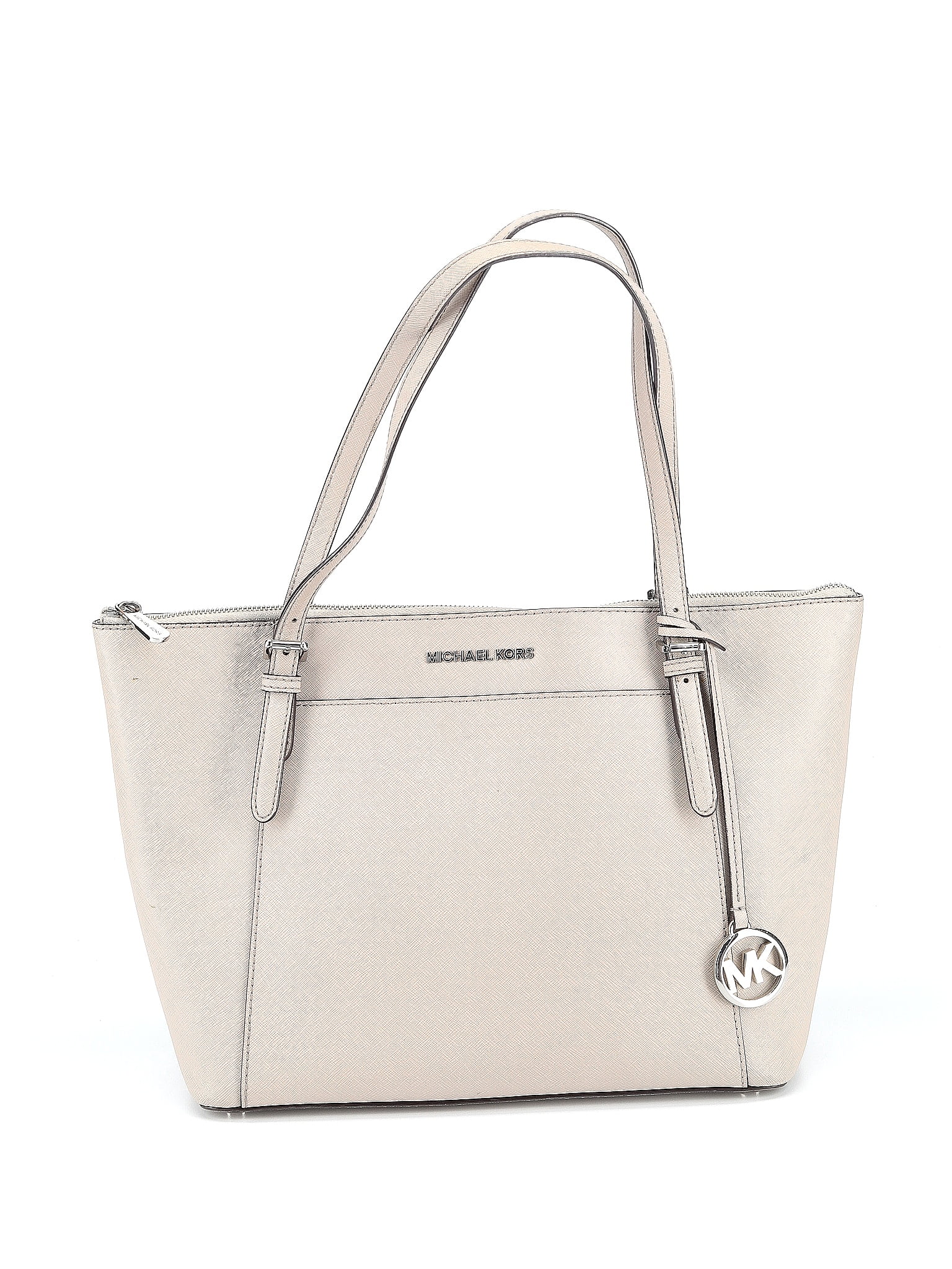Michael Kors Solid Ivory Gray Leather Tote One Size 77 Off Thredup