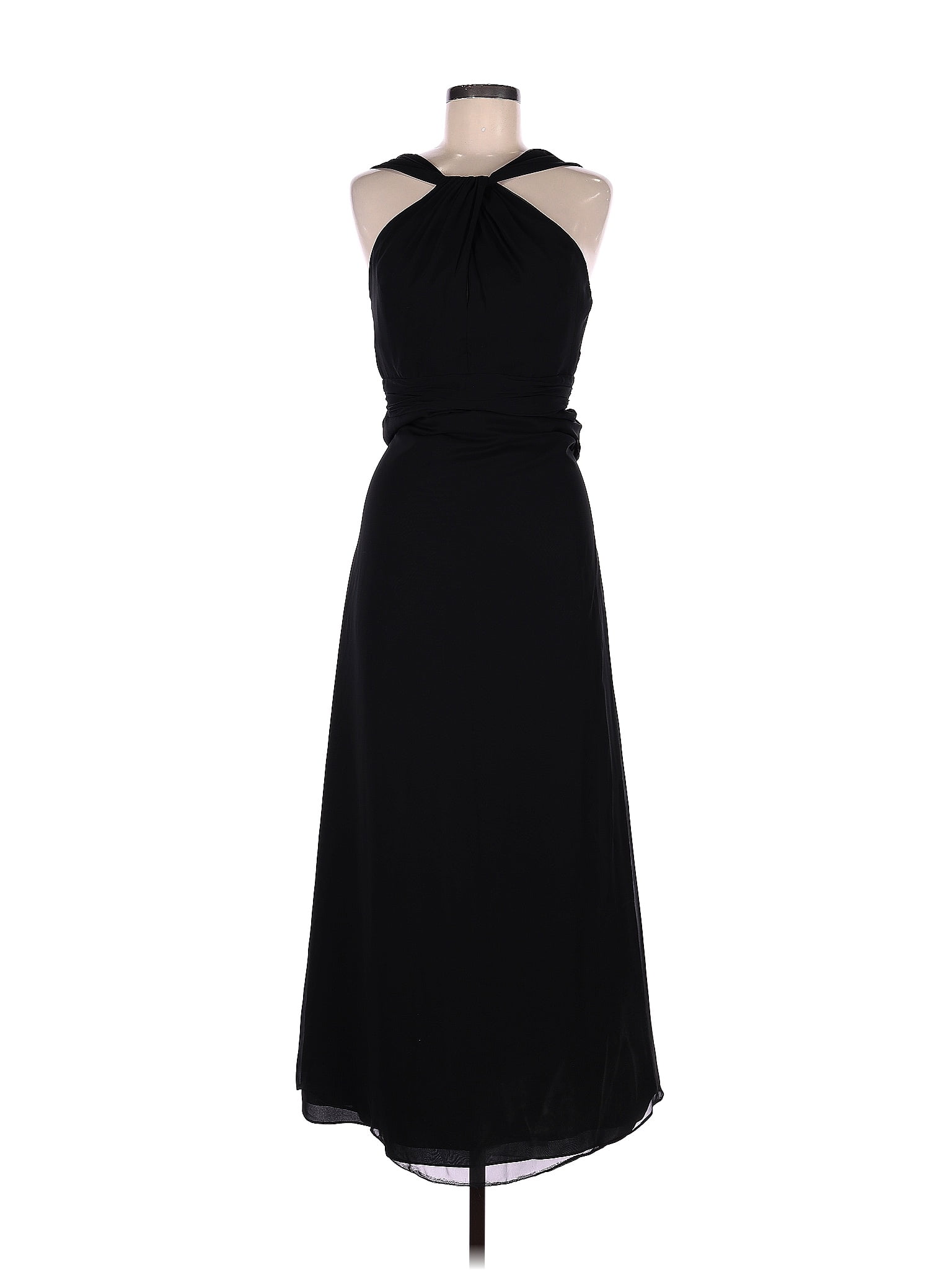 Jenny Packham 100 Polyester Solid Black Cocktail Dress Size 12 80