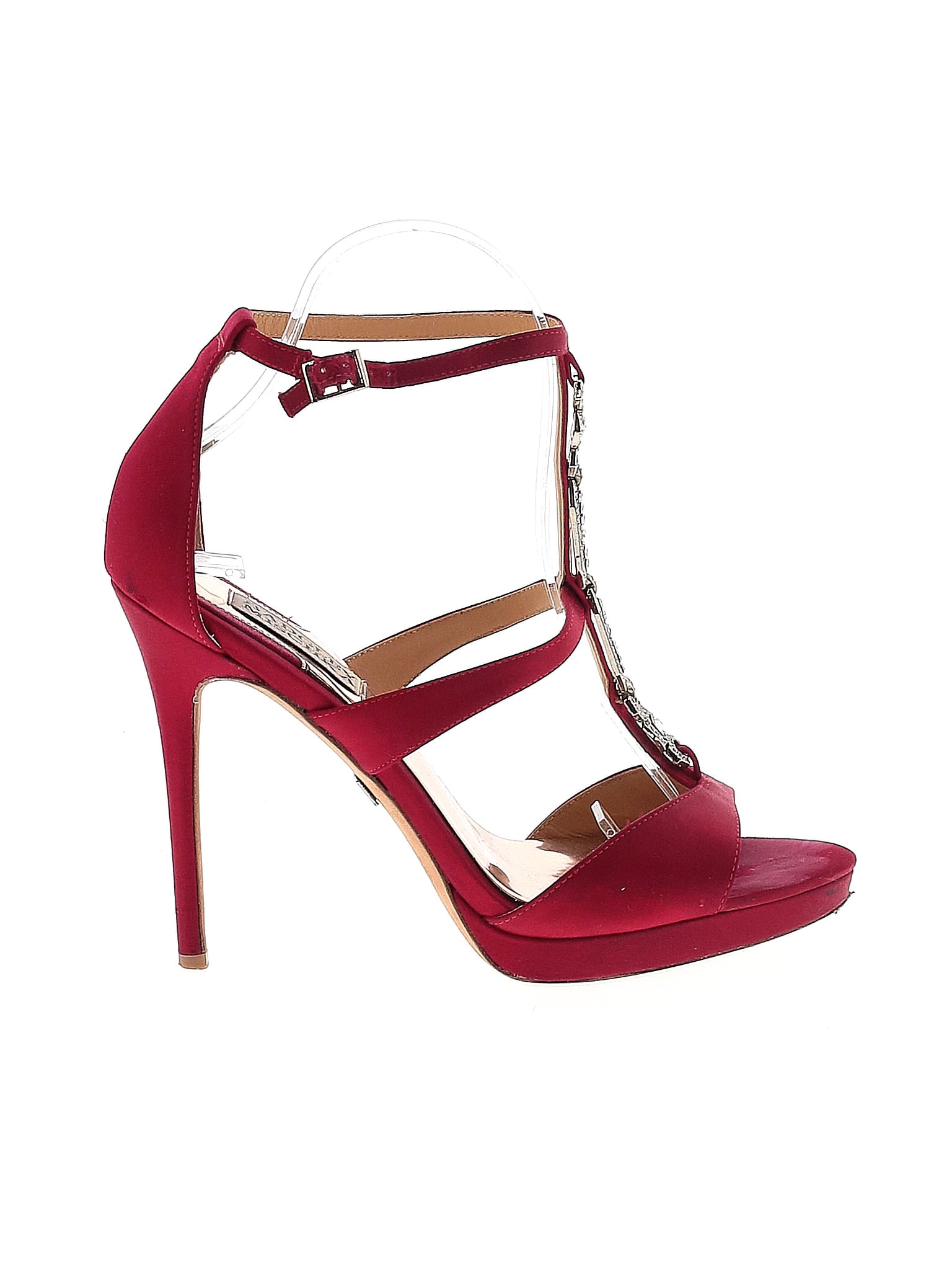 Badgley Mischka Solid Maroon Red Heels Size 8 - 76% off | thredUP