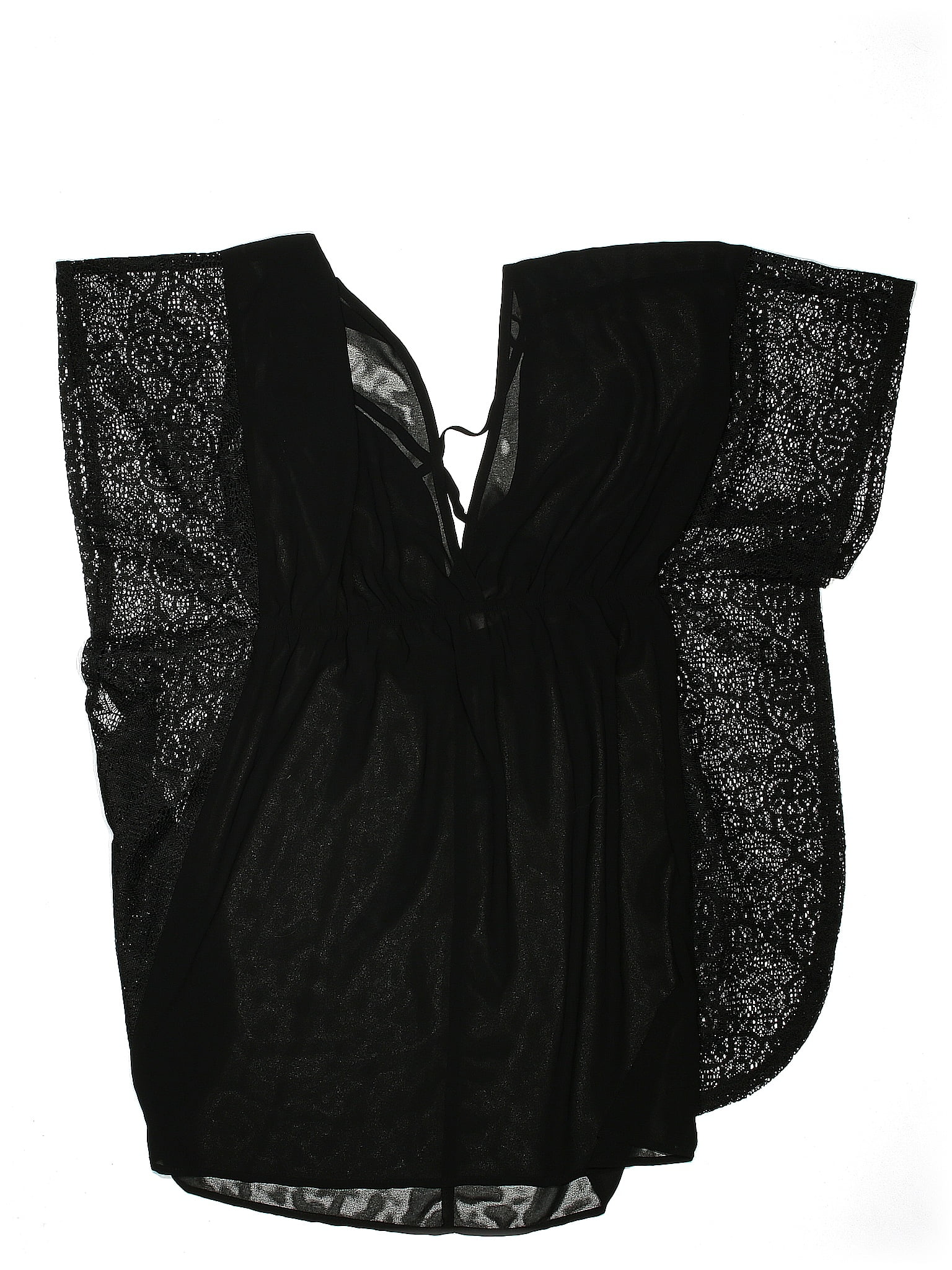 Xhilaration 100 Polyester Solid Black Swimsuit Cover Up Size M 26