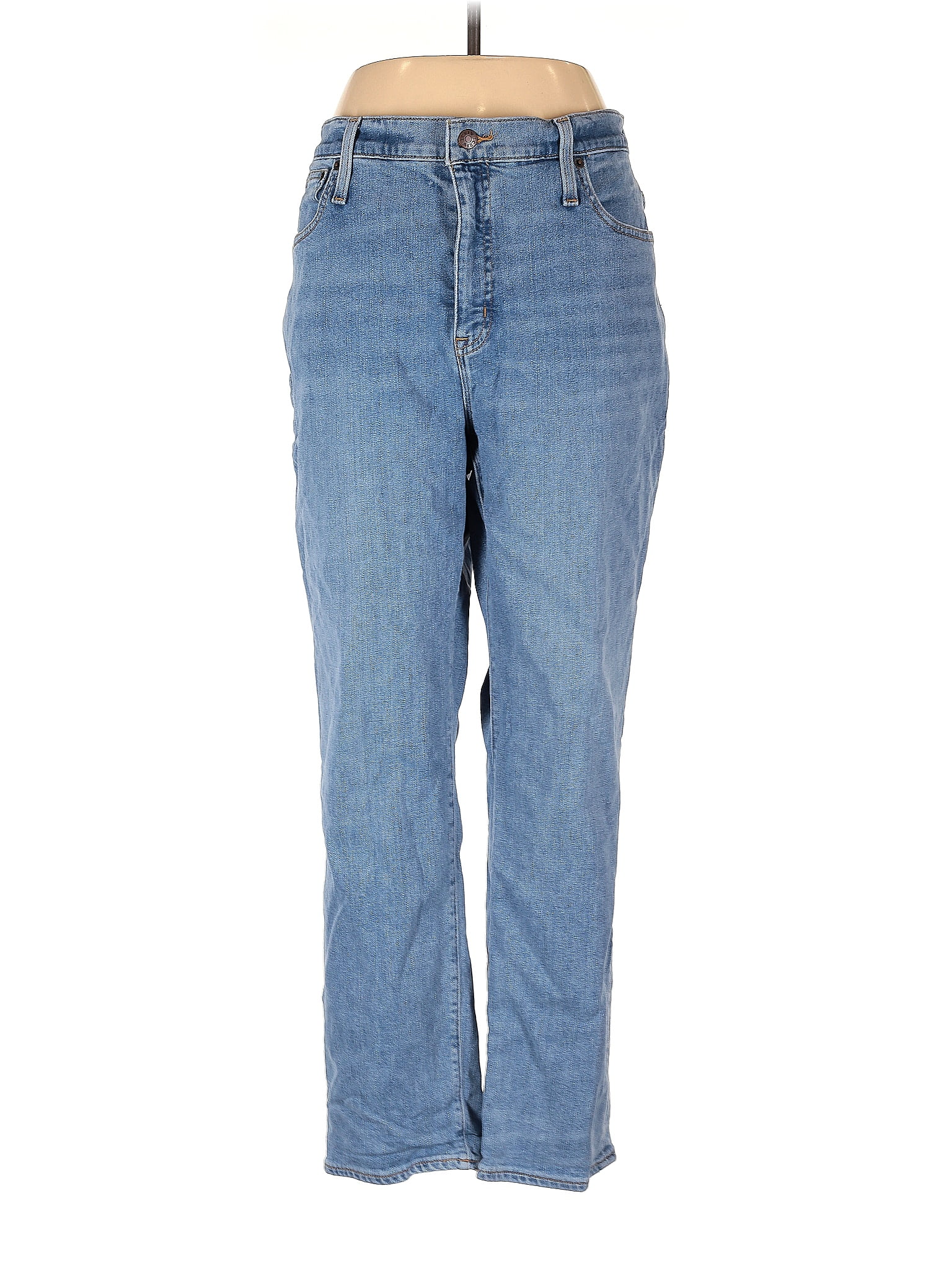 J.Crew Factory Store Solid Blue Jeans 33 Waist - 65% off | thredUP