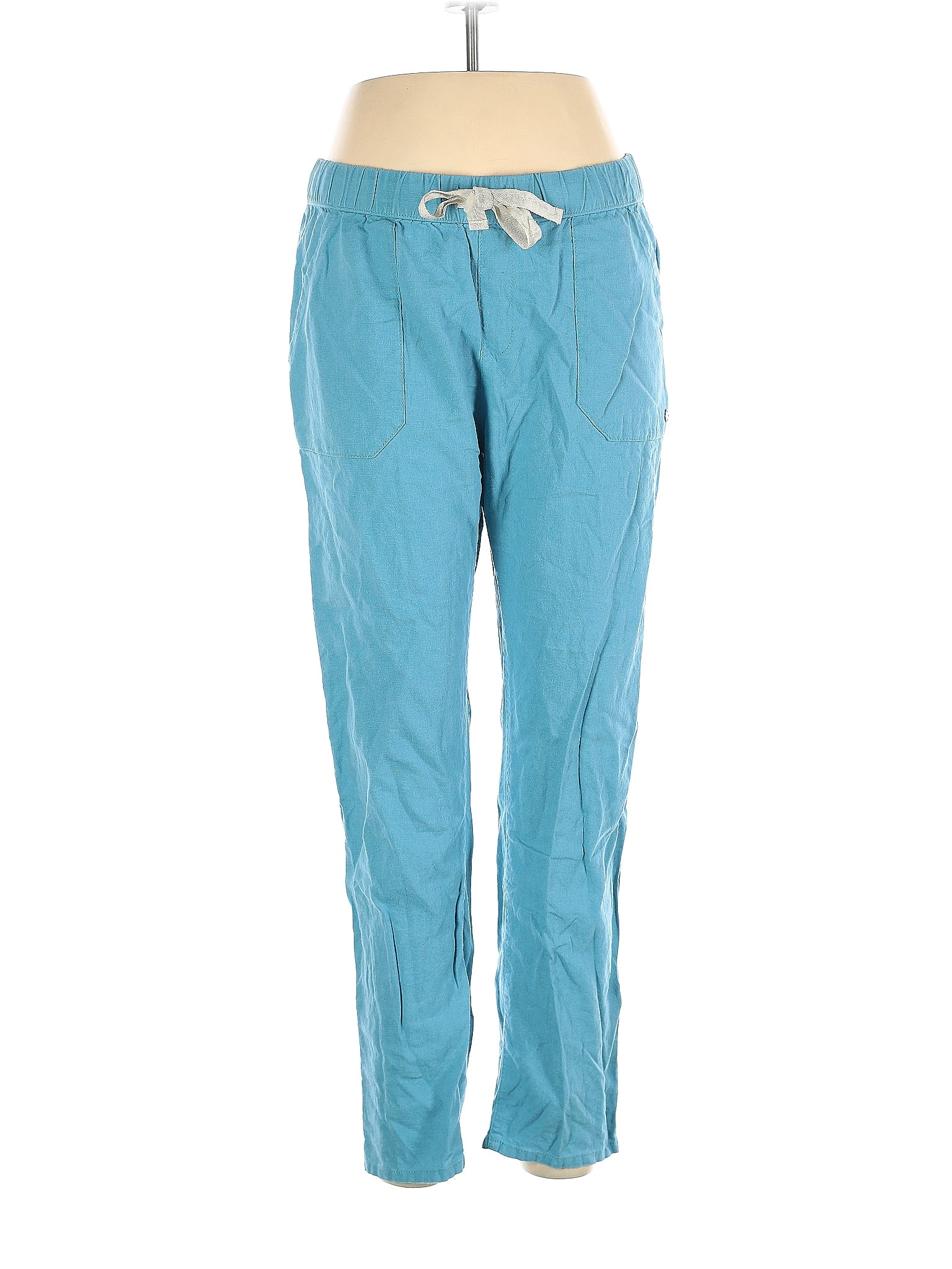 Roxy Solid Blue Casual Pants Size L - 62% off | thredUP