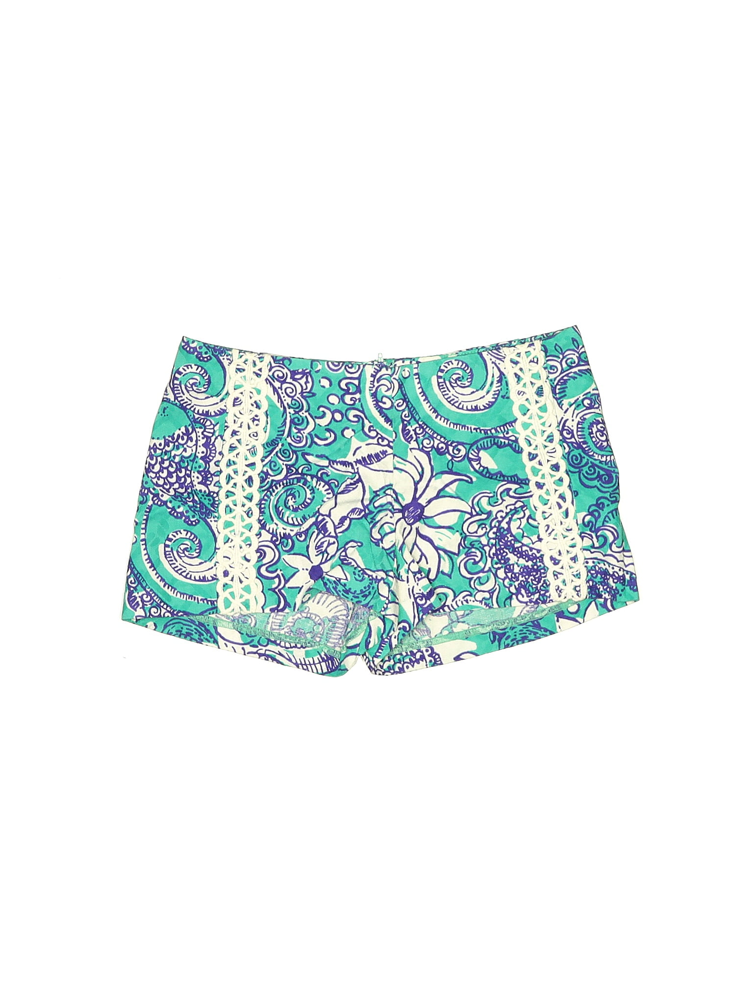 Lilly Pulitzer 100 Cotton Multi Color Blue Shorts Size 00 64 Off
