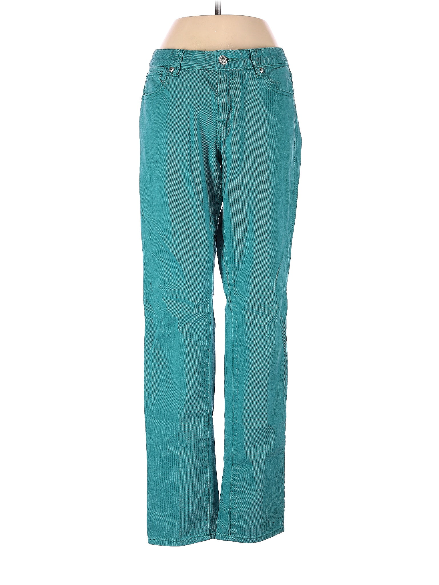 Uniqlo Solid Teal Jeans Size 10 - 51% off | thredUP