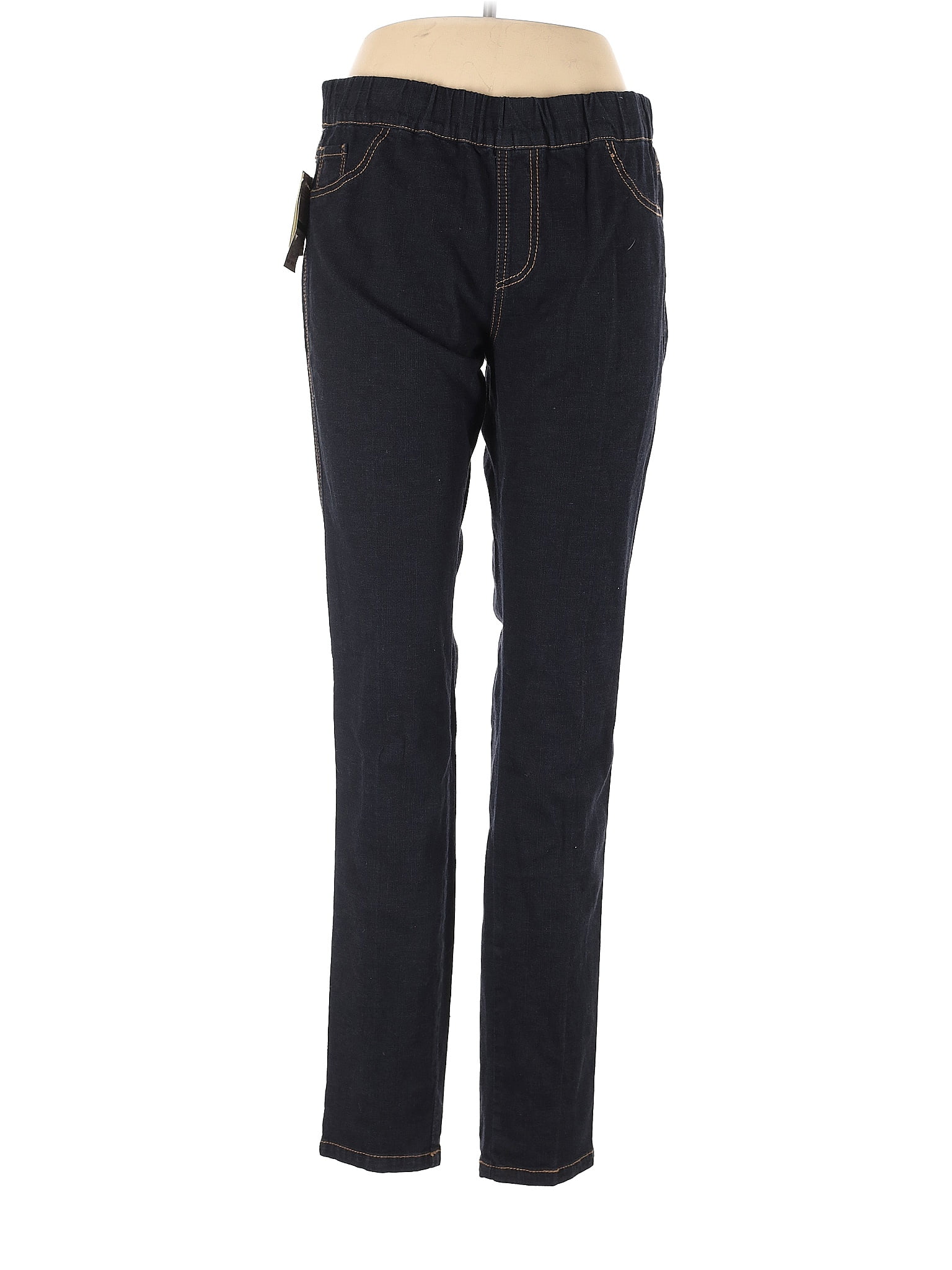 ECI Solid Black Blue Jeans Size L - 65% off | ThredUp