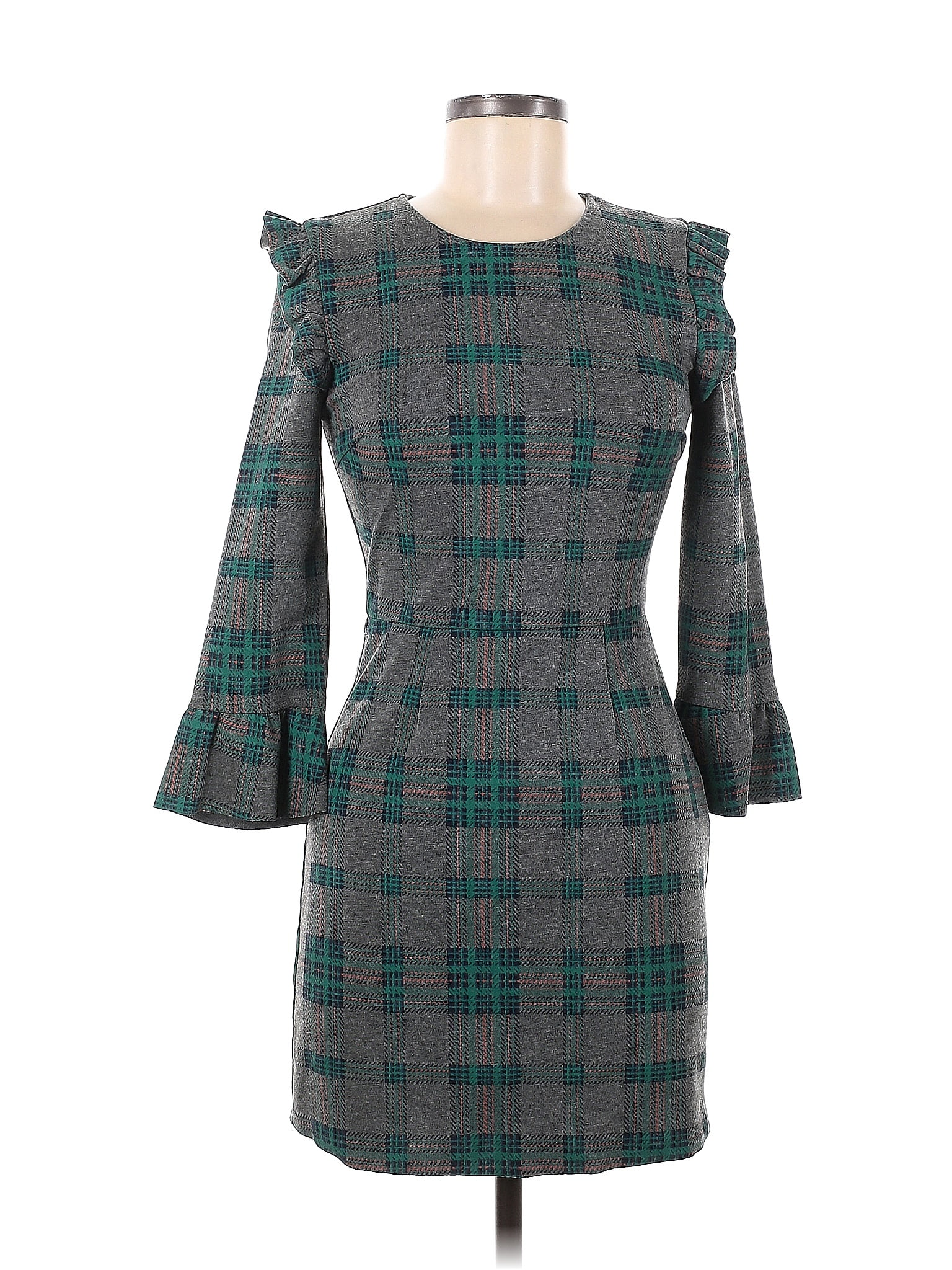 J.O.A. Just One Answer Plaid Gray Casual Dress Size S - 72% off | thredUP