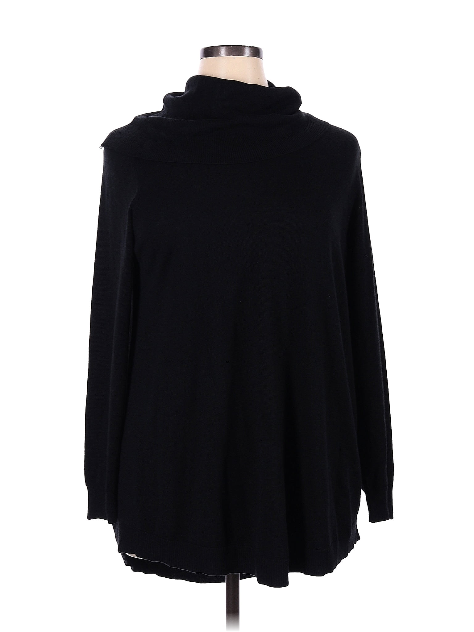 Two Twenty Five Solid Black Turtleneck Sweater Size 1X (Plus) - 53% off ...