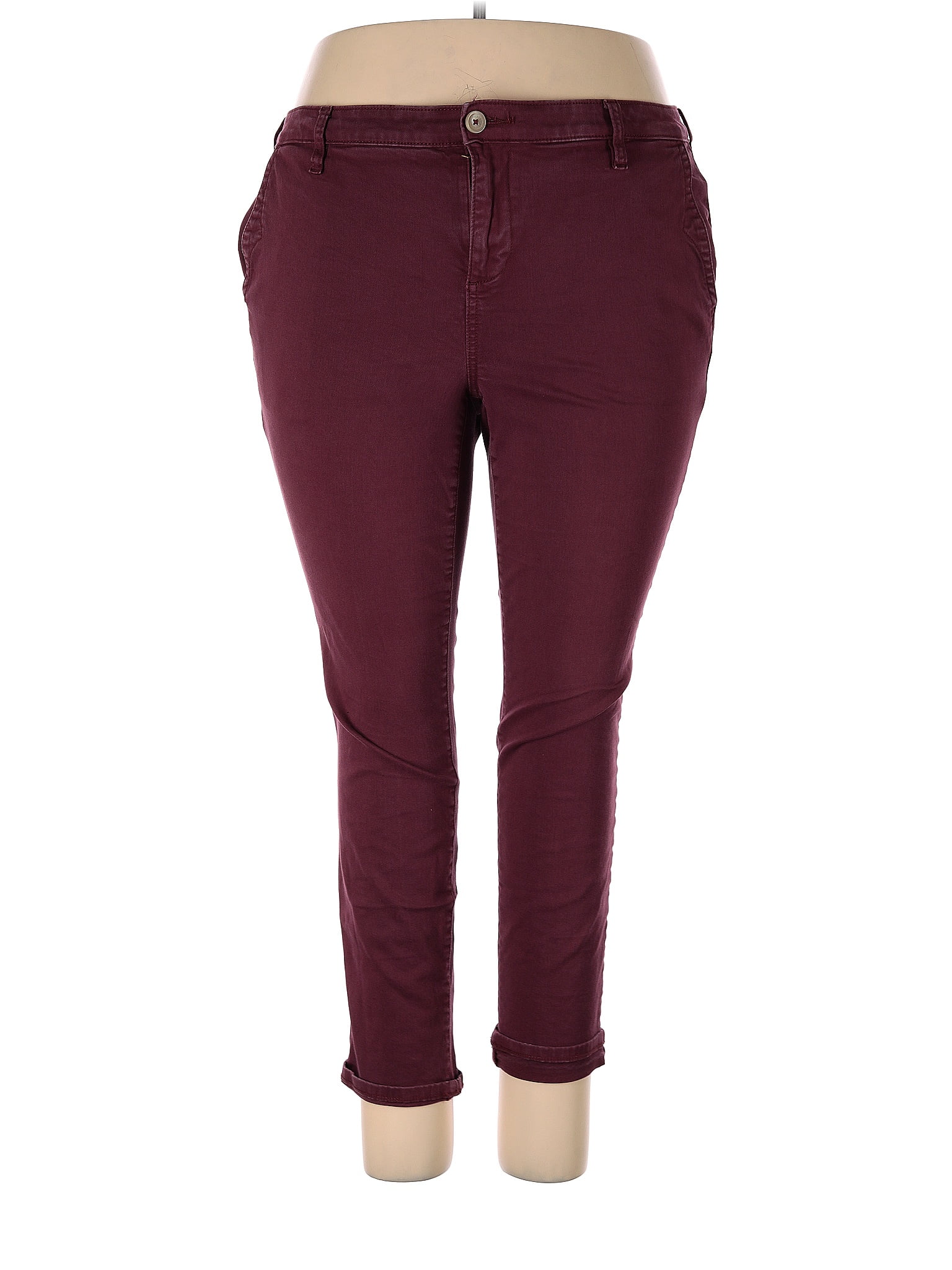 Torrid Solid Maroon Burgundy Jeans Size 18 (Plus) - 59% off | thredUP