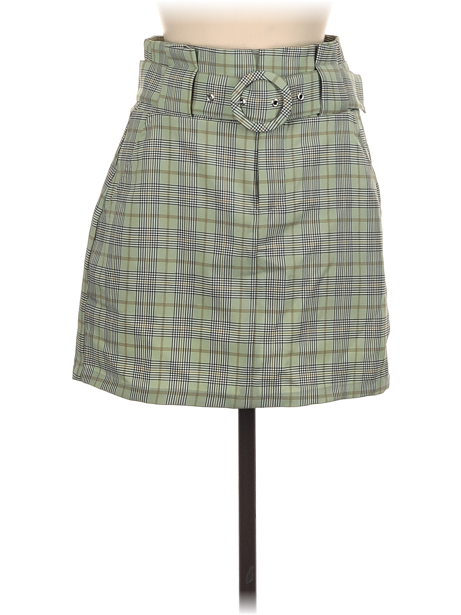 Assorted Brands Plaid Multi Color Green Casual Skirt Size M 50 Off