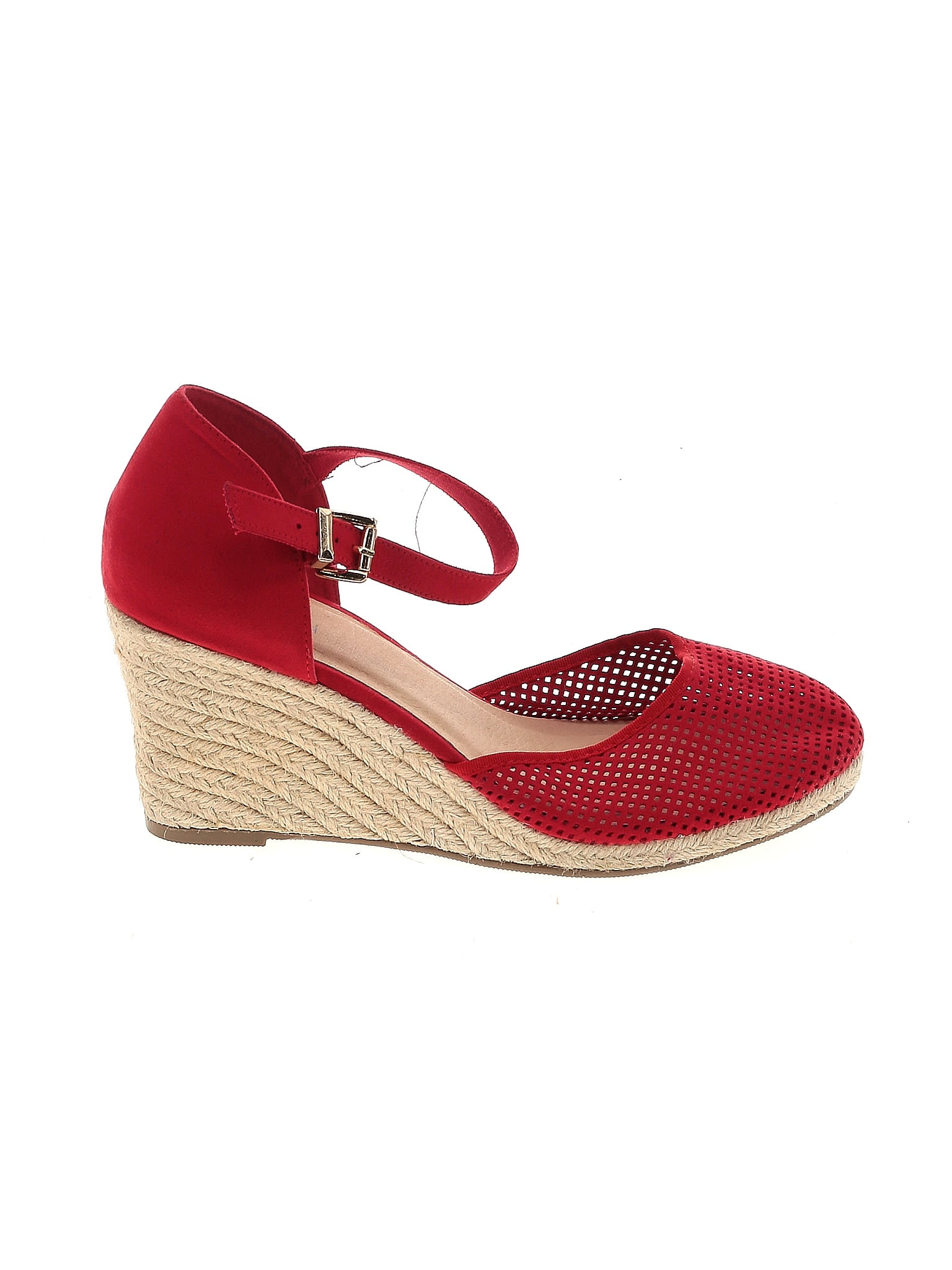 Long Tall Sally Solid Red Wedges Size 11 - 70% off | thredUP
