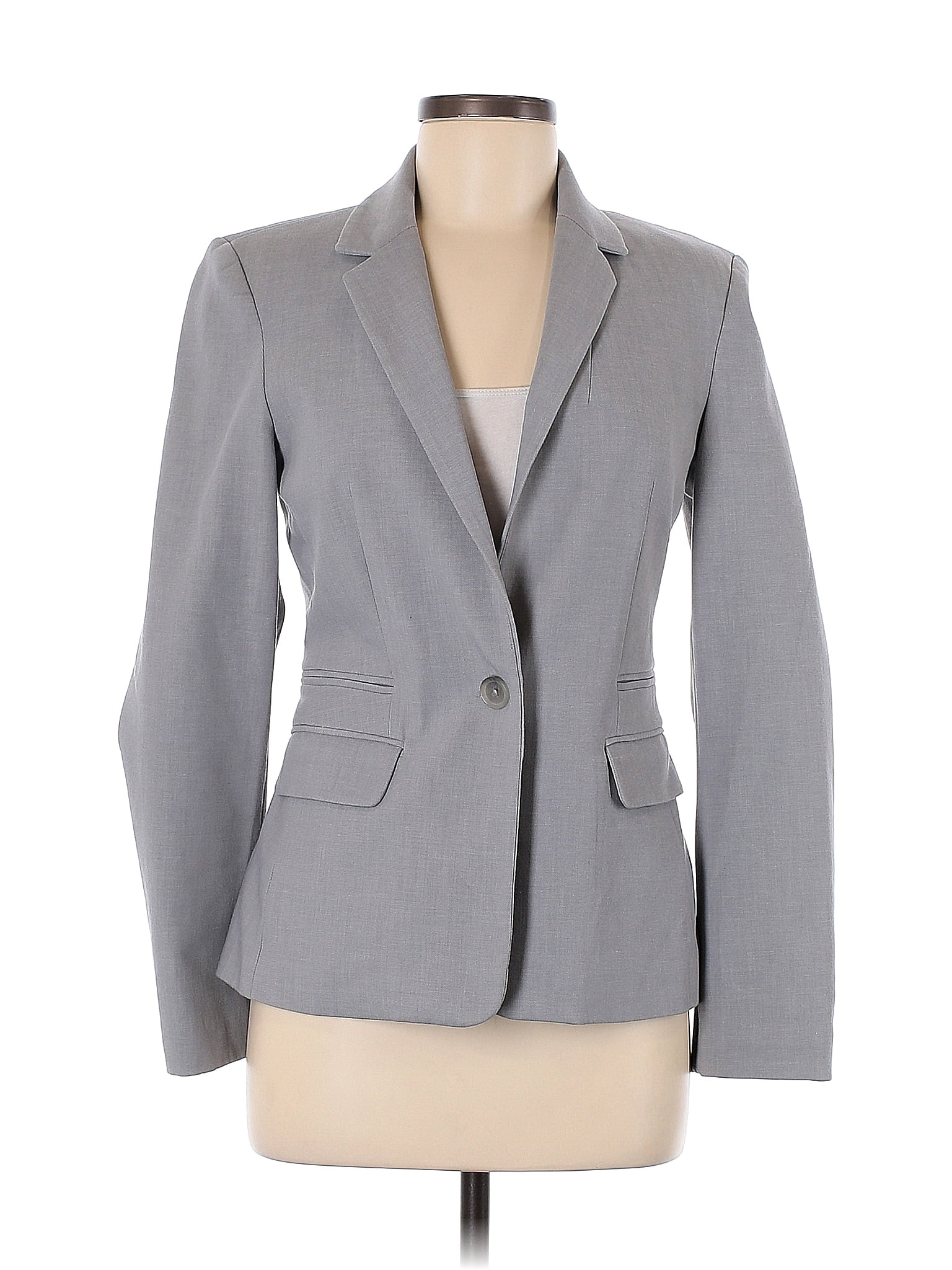 Express Solid Gray Blazer Size 6 - 68% off | thredUP