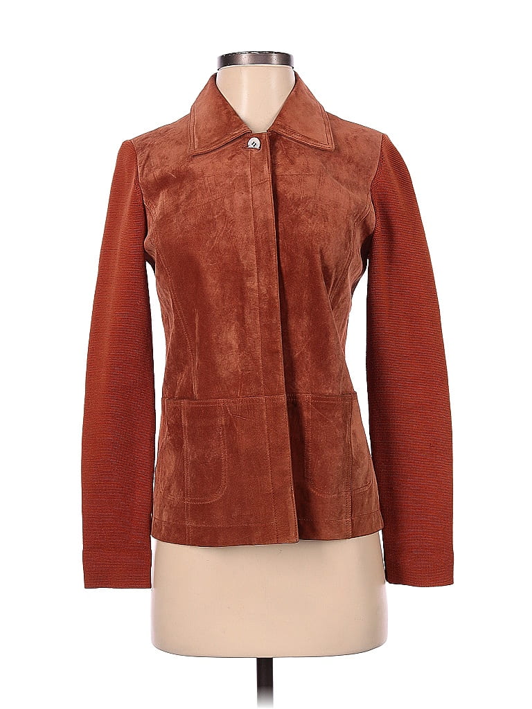 Sigrid Olsen 100% Leather Brown Leather Jacket Size XS - 86% off | ThredUp