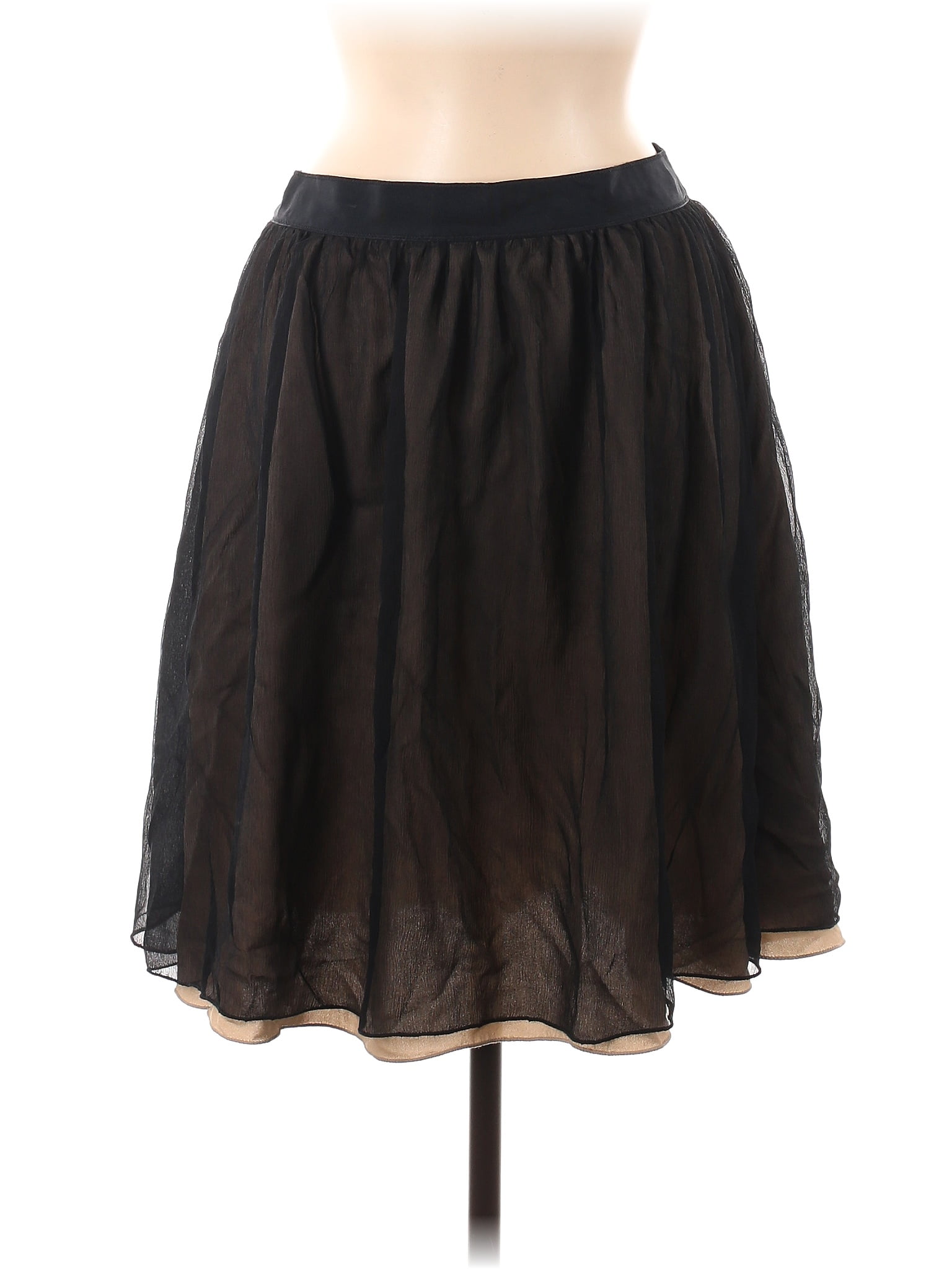 Club Monaco 100% Silk Solid Black Casual Skirt Size 8 - 80% off | thredUP