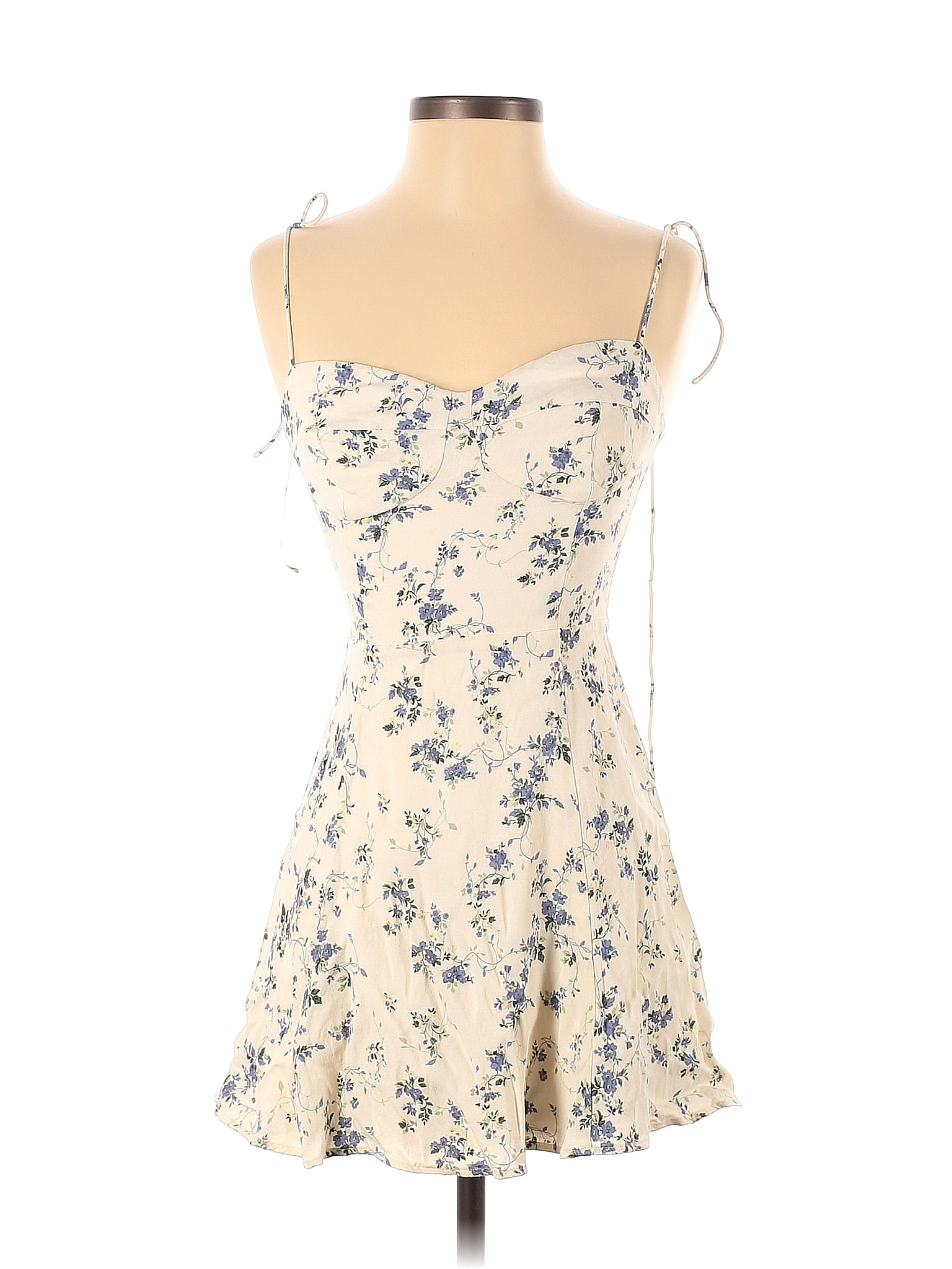 Reformation Floral Ivory Casual Dress Size 4 - 60% off | thredUP