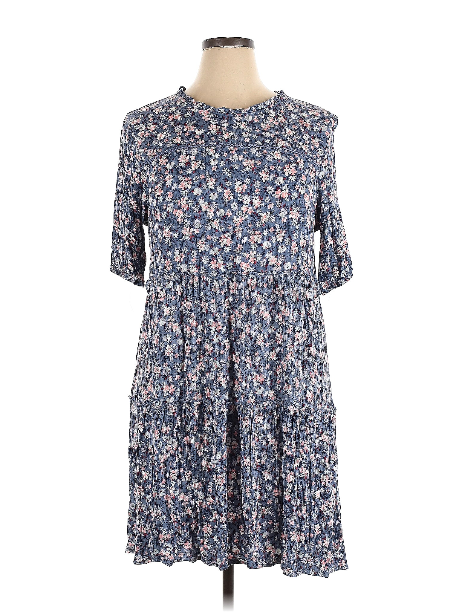 Knox Rose Floral Multi Color Blue Casual Dress Size Xl 24 Off Thredup