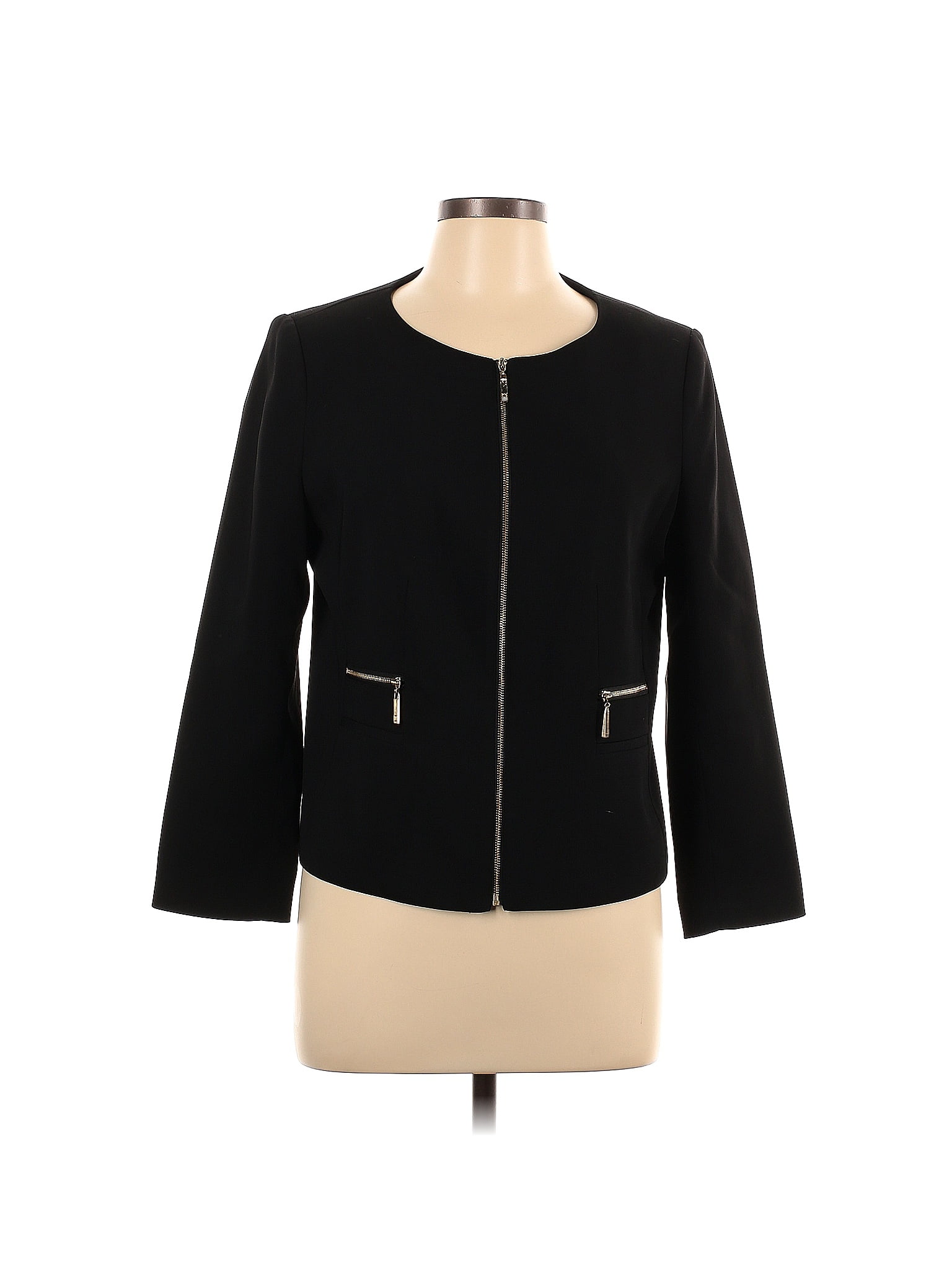 Ivanka Trump 100% Polyester Solid Black Jacket Size 10 - 74% off | thredUP