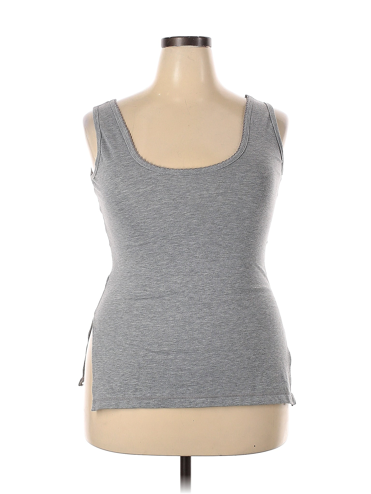 Oesh Marled Gray Tank Top Size 26 (Plus) - 58% off | thredUP
