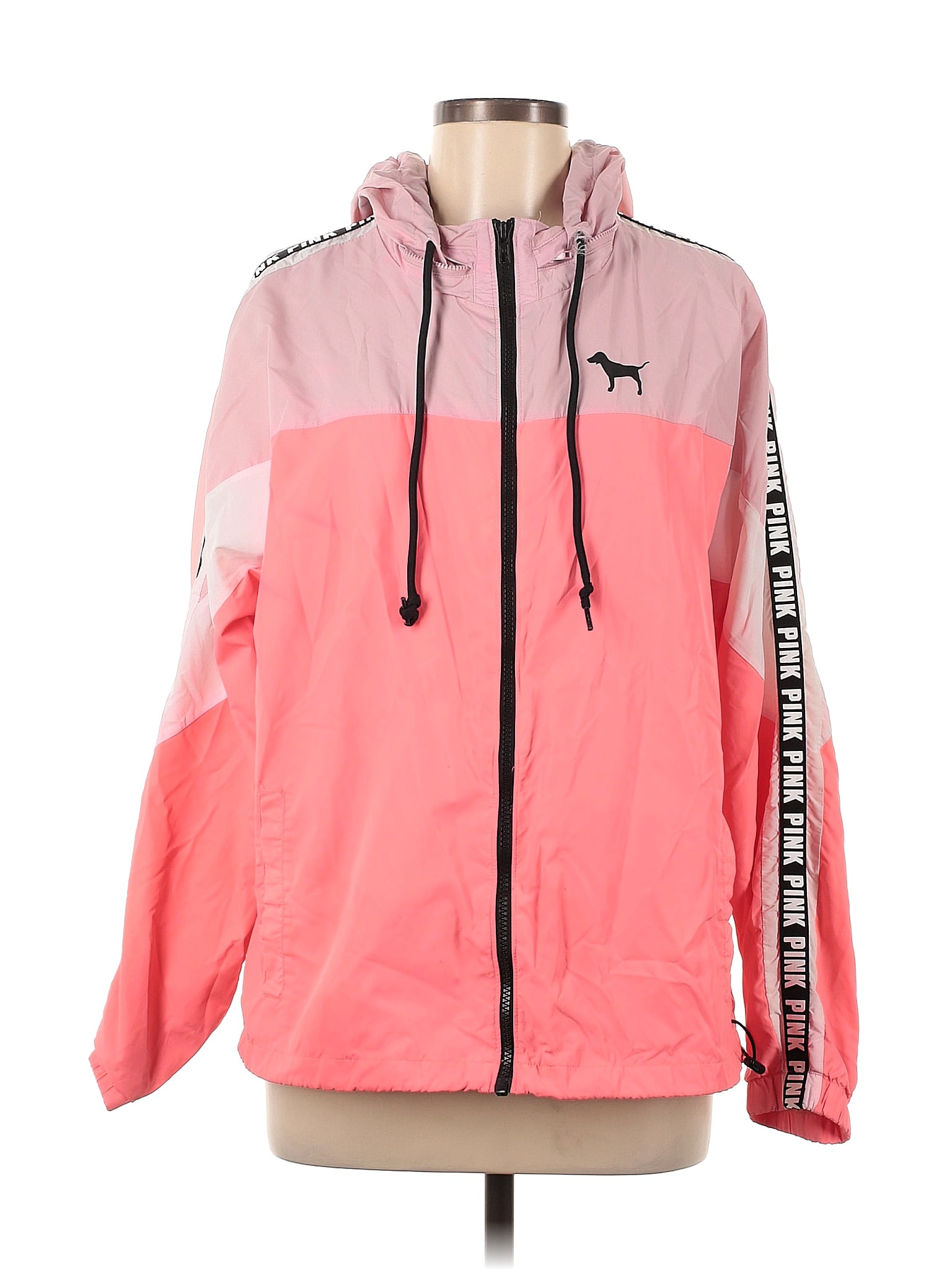 Victoria's Secret Pink 100% Polyamide Pink Track Jacket Size M - 50% ...