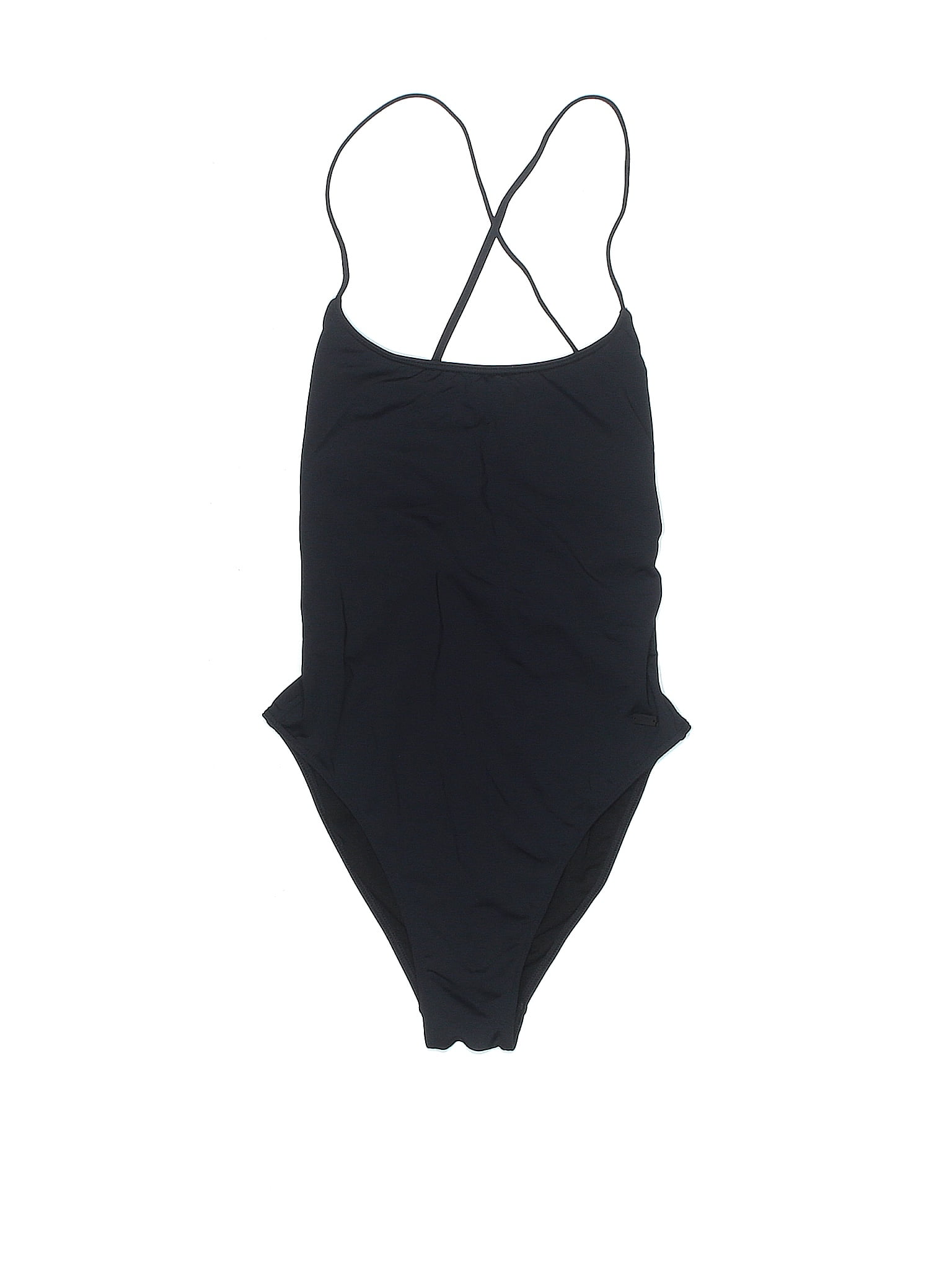 Roxy Solid Black One Piece Swimsuit Size S 50 Off Thredup