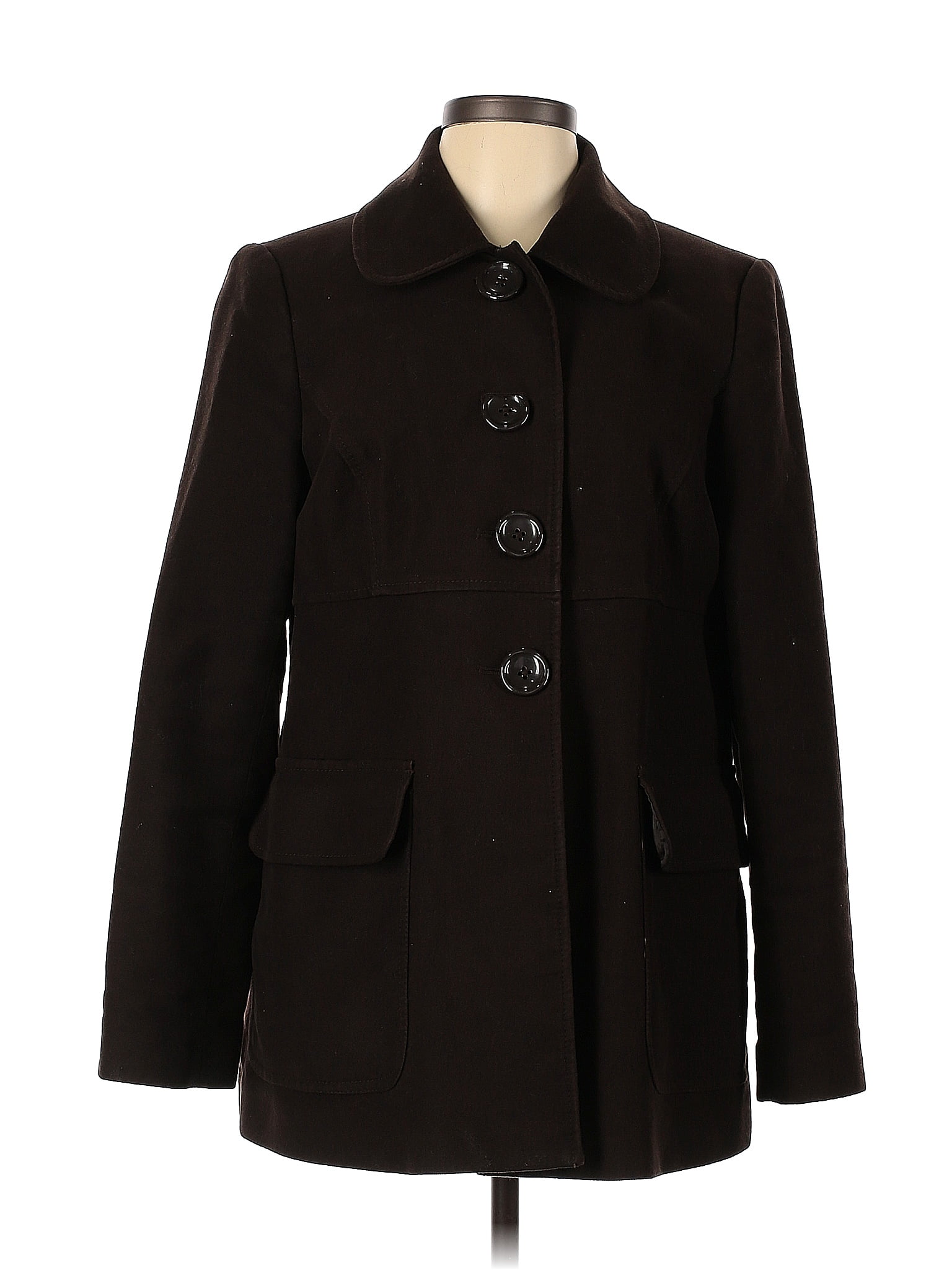 Gap 100% Cotton Solid Brown Coat Size L - 71% off | thredUP