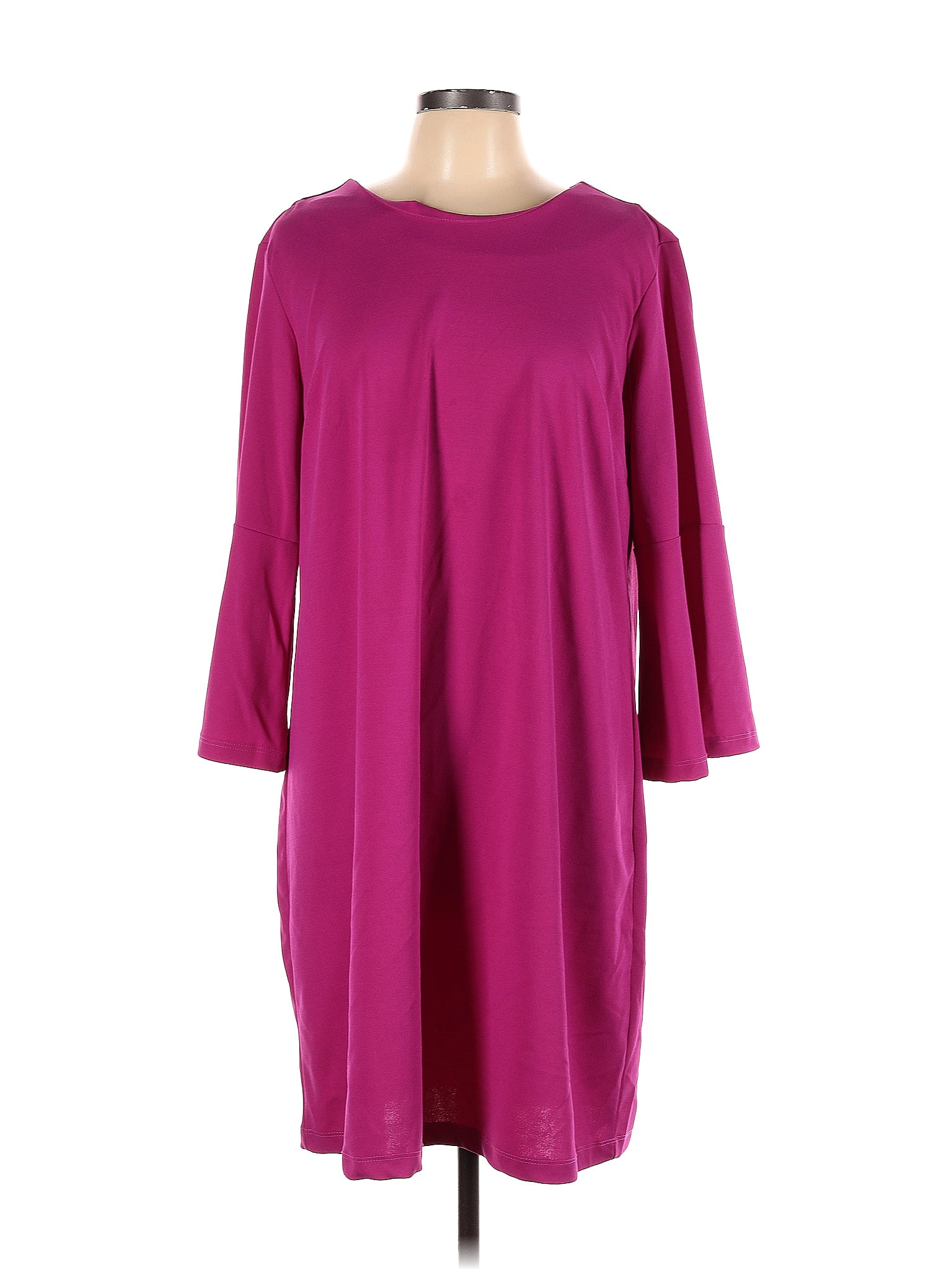 ABS Collection Solid Pink Burgundy Casual Dress Size 1X (Plus) - 63% ...